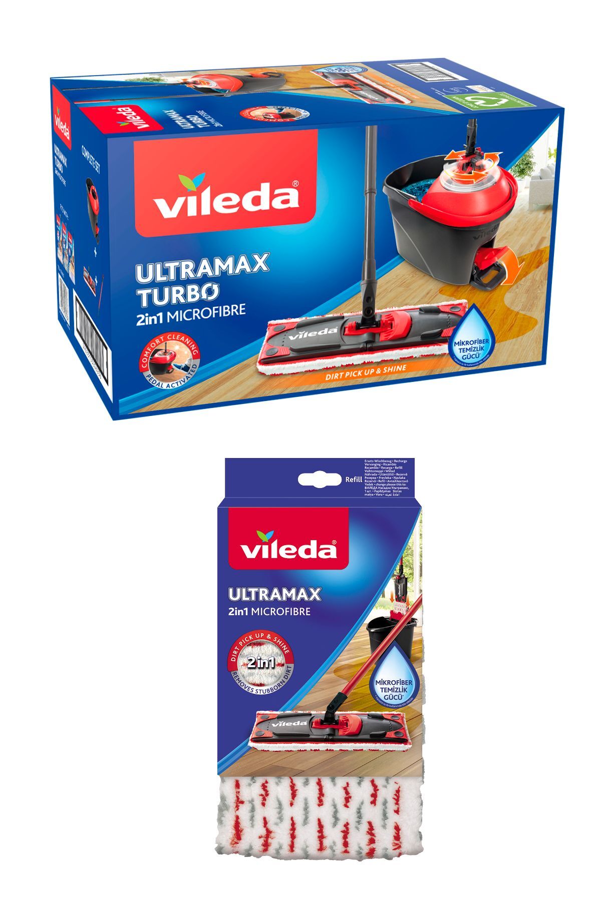 Vileda Ultramax Turbo Pedallı Temizlik Seti Yedek Paspas Fiyatı ...