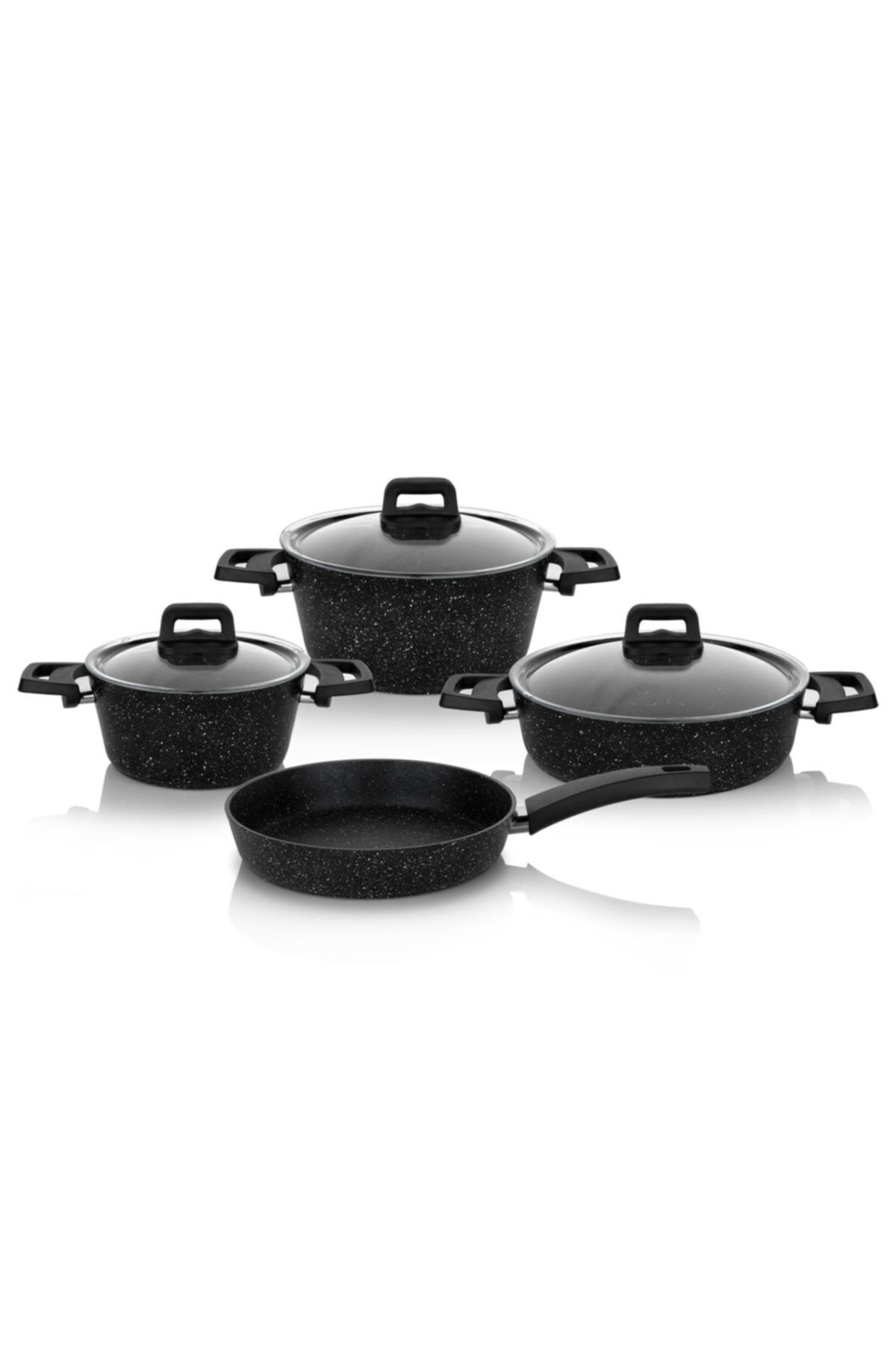Schafer Rock Granite Pot Set 7 Pieces-black - Trendyol