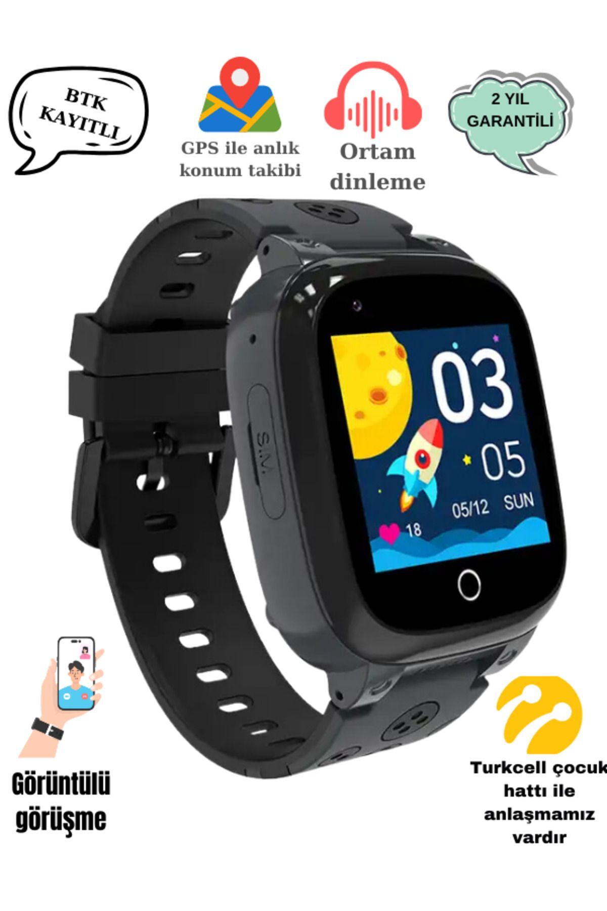 VOLNET V7 Uz Görüntülü Görüşme Özellikli,gps Konum Takipli Sim Kartlı ...