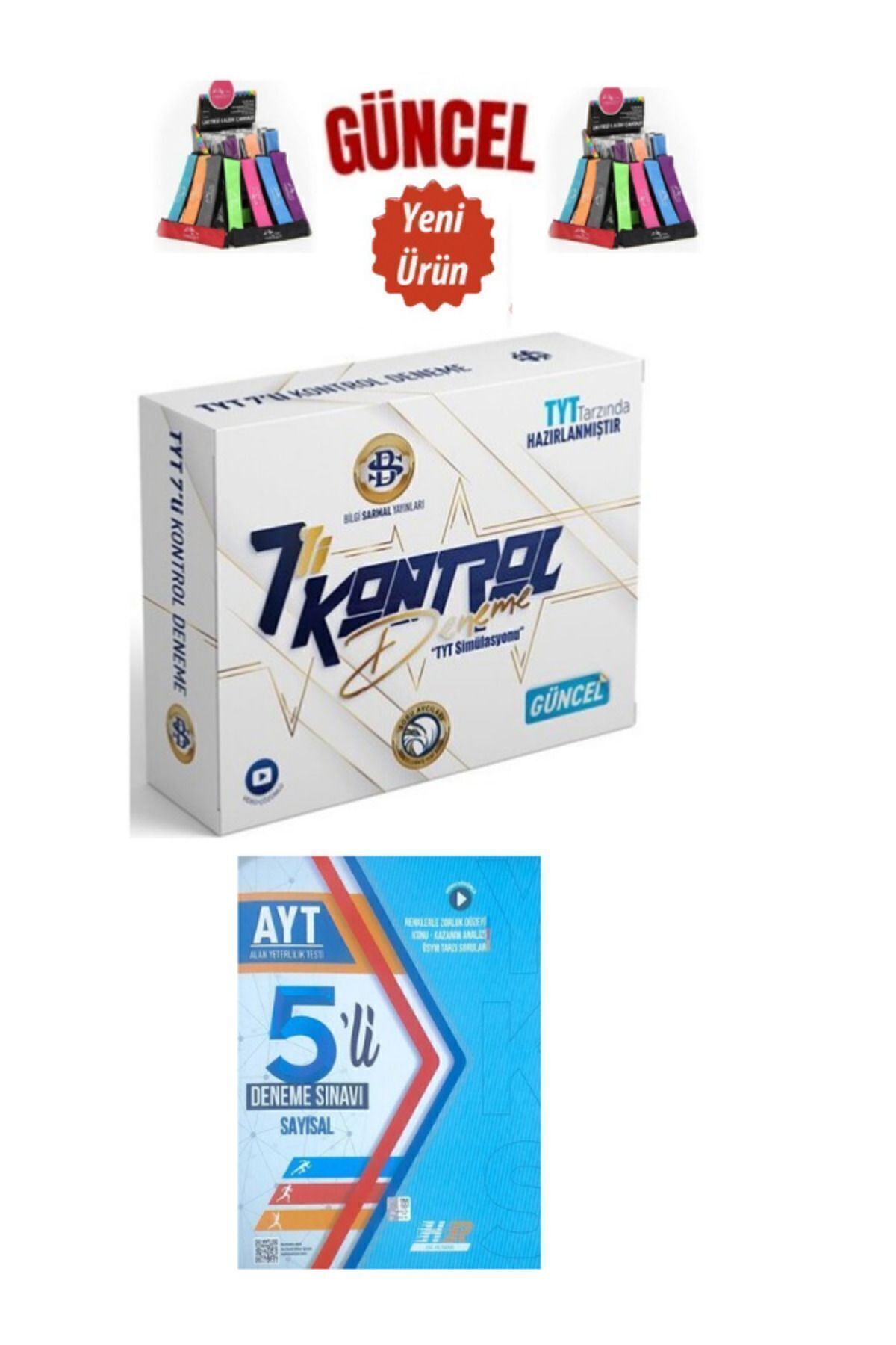 Hız ve Renk Yayınları Güncel Ayt Sayısal 5 Genel Deneme+Bilgi Sarmal Kontrol Tyt Genel 7 Deneme ...