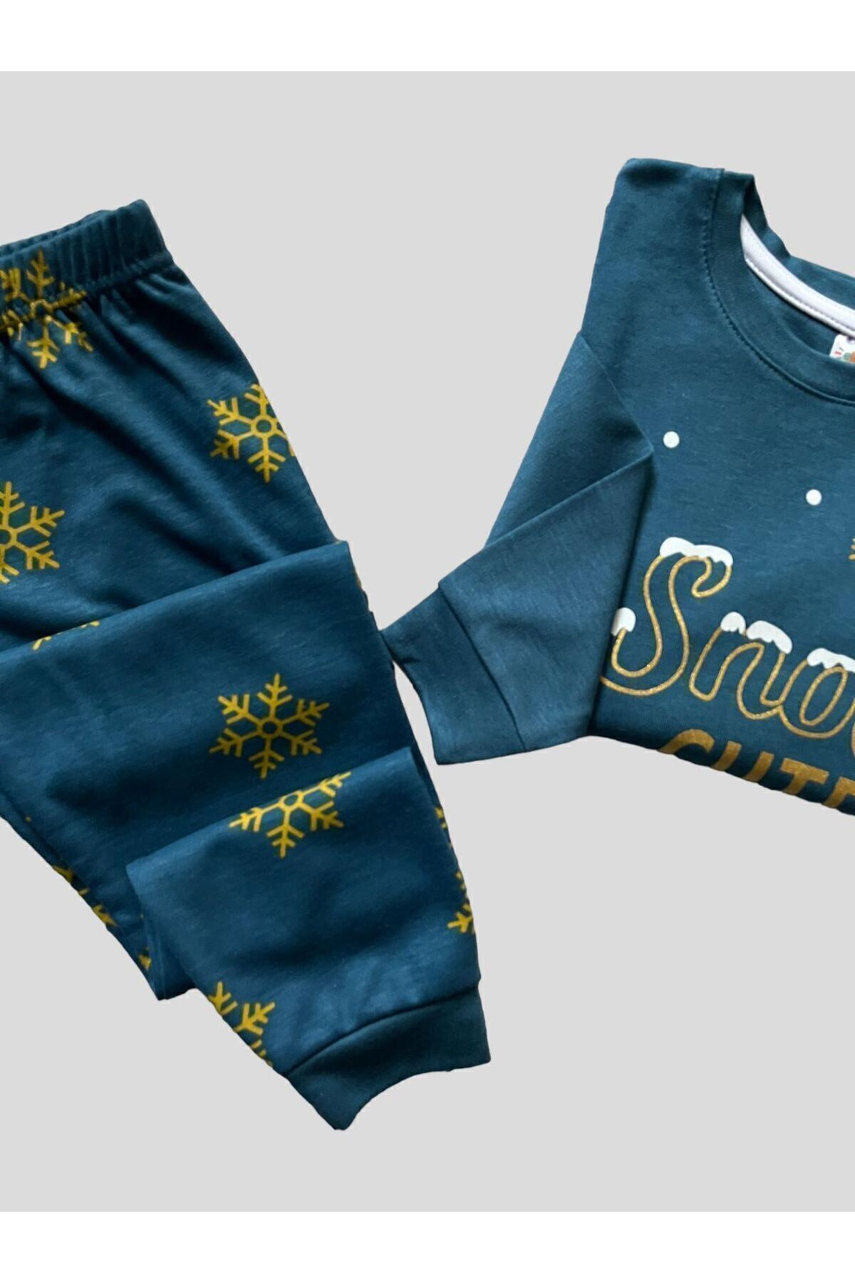 elmas kids Kız Çocuk %100 Pamuklu Snow Baskılı Pijama Takımı Fiyatı ...