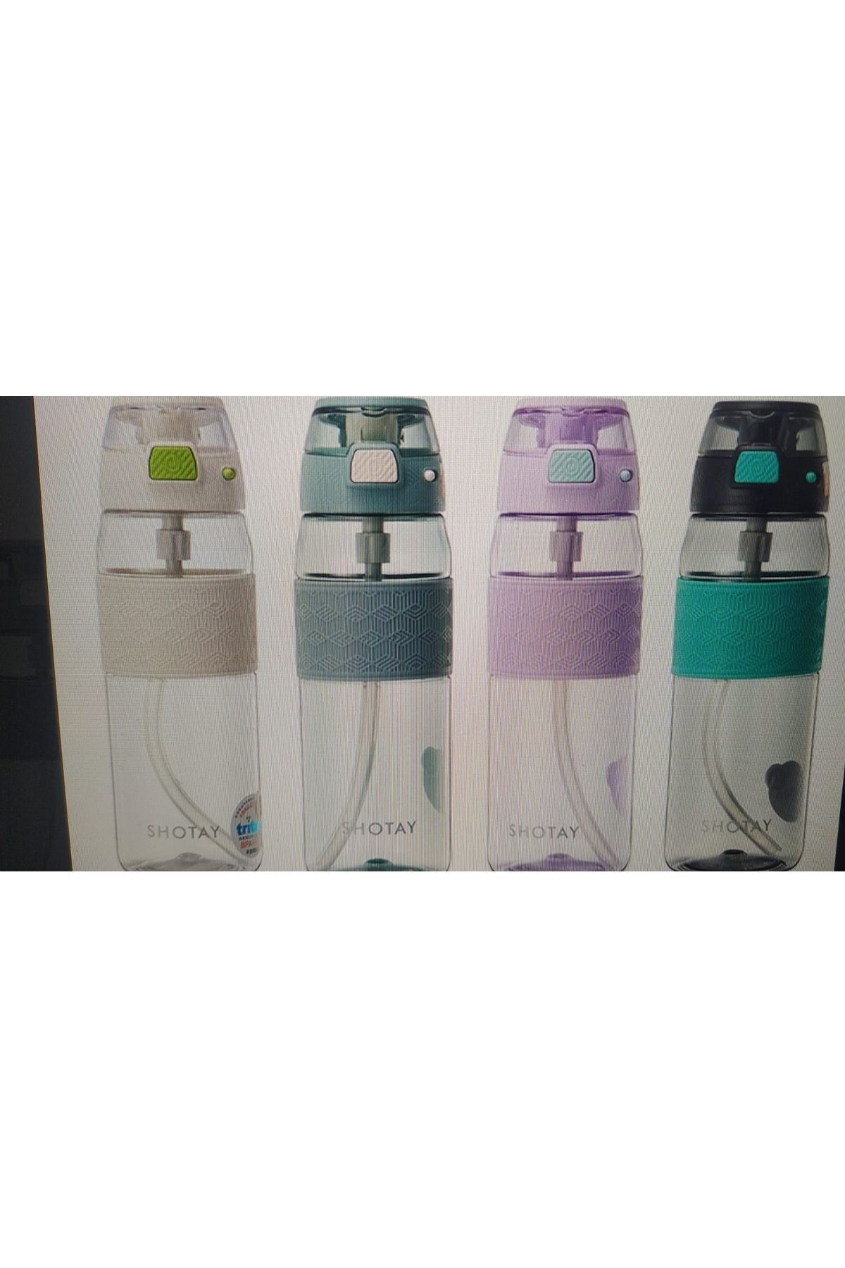 Shotay ŞEFFAF KAPAKLI ŞERİTLİ TRİTAN MATARA 800 ML KORİDOR KIRTASİYE ...