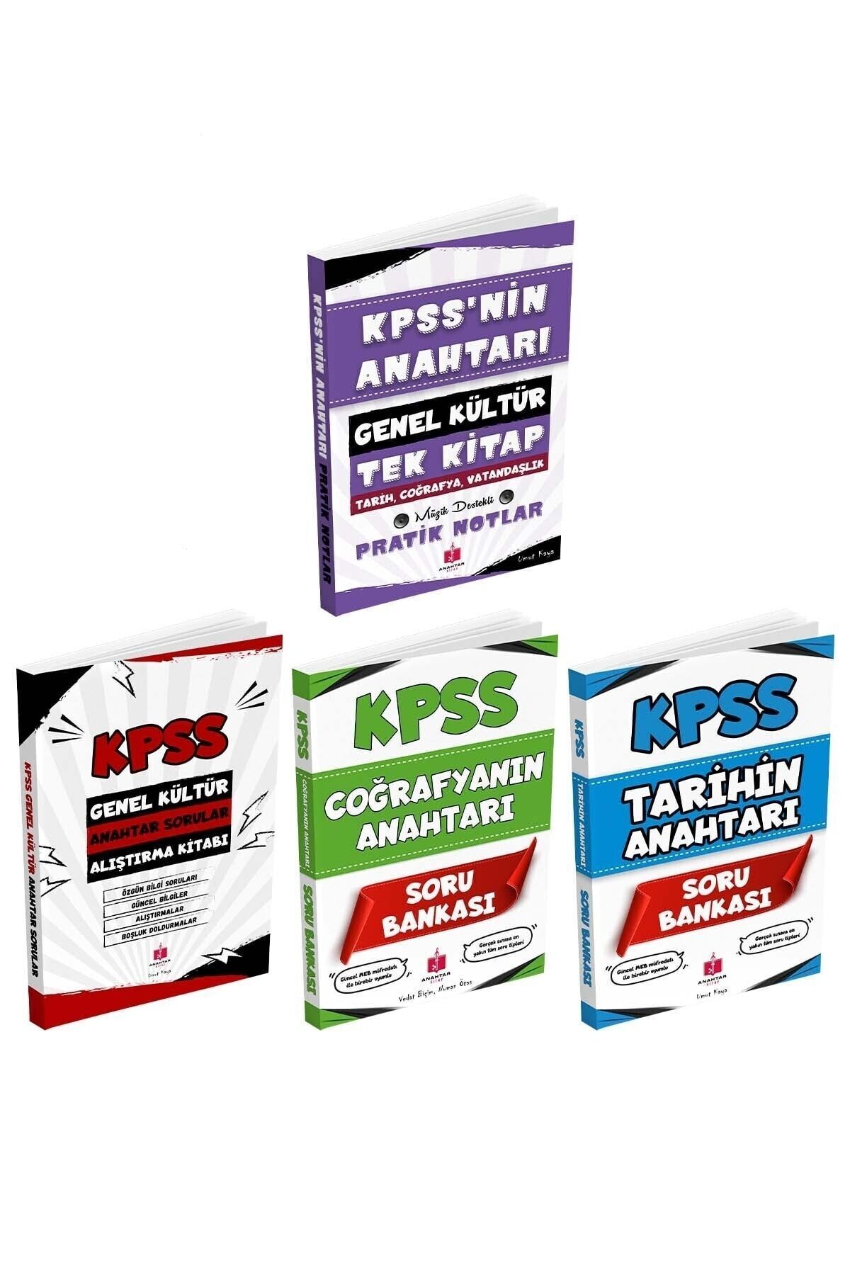 Anahtar Kitap 2025 Kpss'nin Anahtarı Genel Kültür Pratik Notlar Ve Soru Bankası Seti 4 Kitap ...