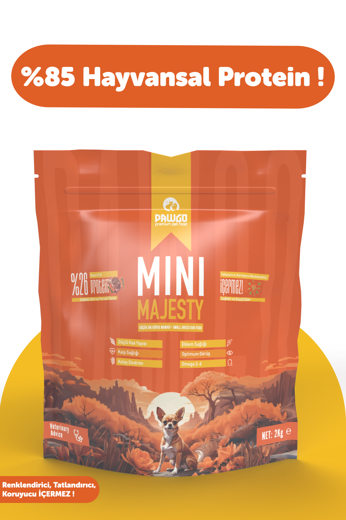 PAWGO Mini Majesty 2 Kg Küçük Irk Kuzu Etli Premium Yetişkin Köpek ...