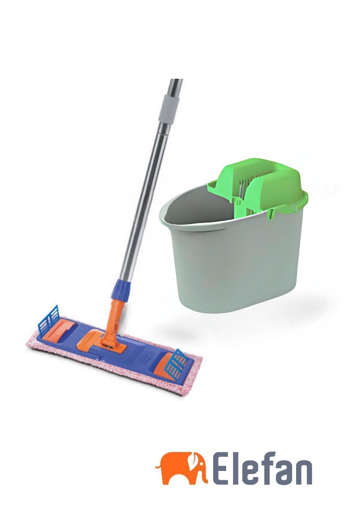 Elefan Moppo Power Mop Komple Paspas ve Kova Seti Microfiber Bez Güçlü ...