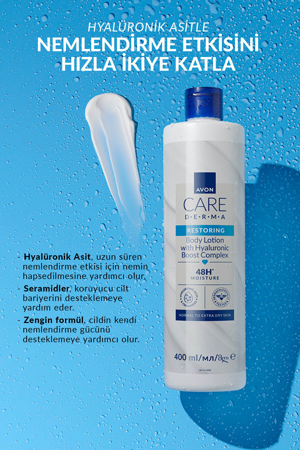 Avon Care Derma Restoring Hyaluronic Boost Vücut Losyonu 400 Ml ...