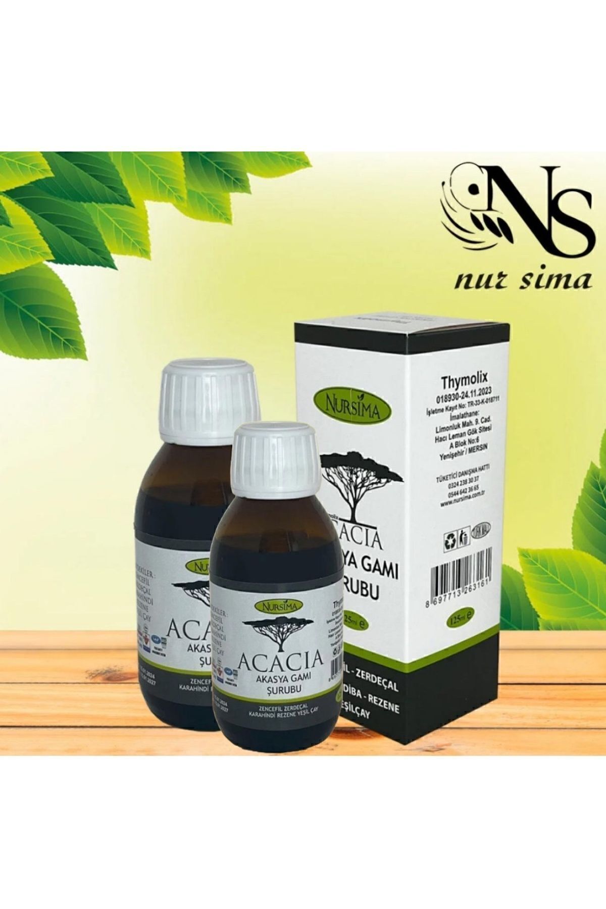 Nursima Acacia Akasya Gamı Şurubu (2 adet ) 125 ml - Fiyatı, Yorumları