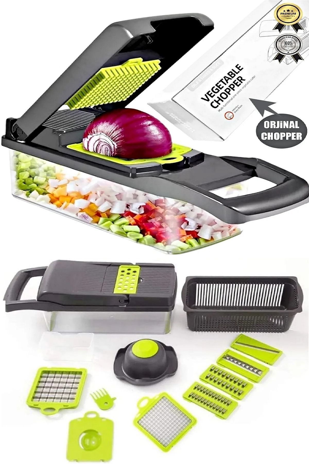 Berdina Home Patates Sebze Küp Rende Doğrayıcı Dicer Mandolin ...