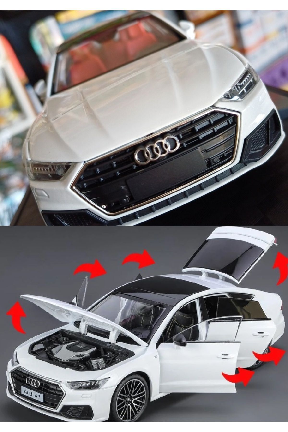 OYUNCAKSAHİLİ Audi A7 Model Metal Araba Diecast 1.24 Koleksiyon Metal 6 ...