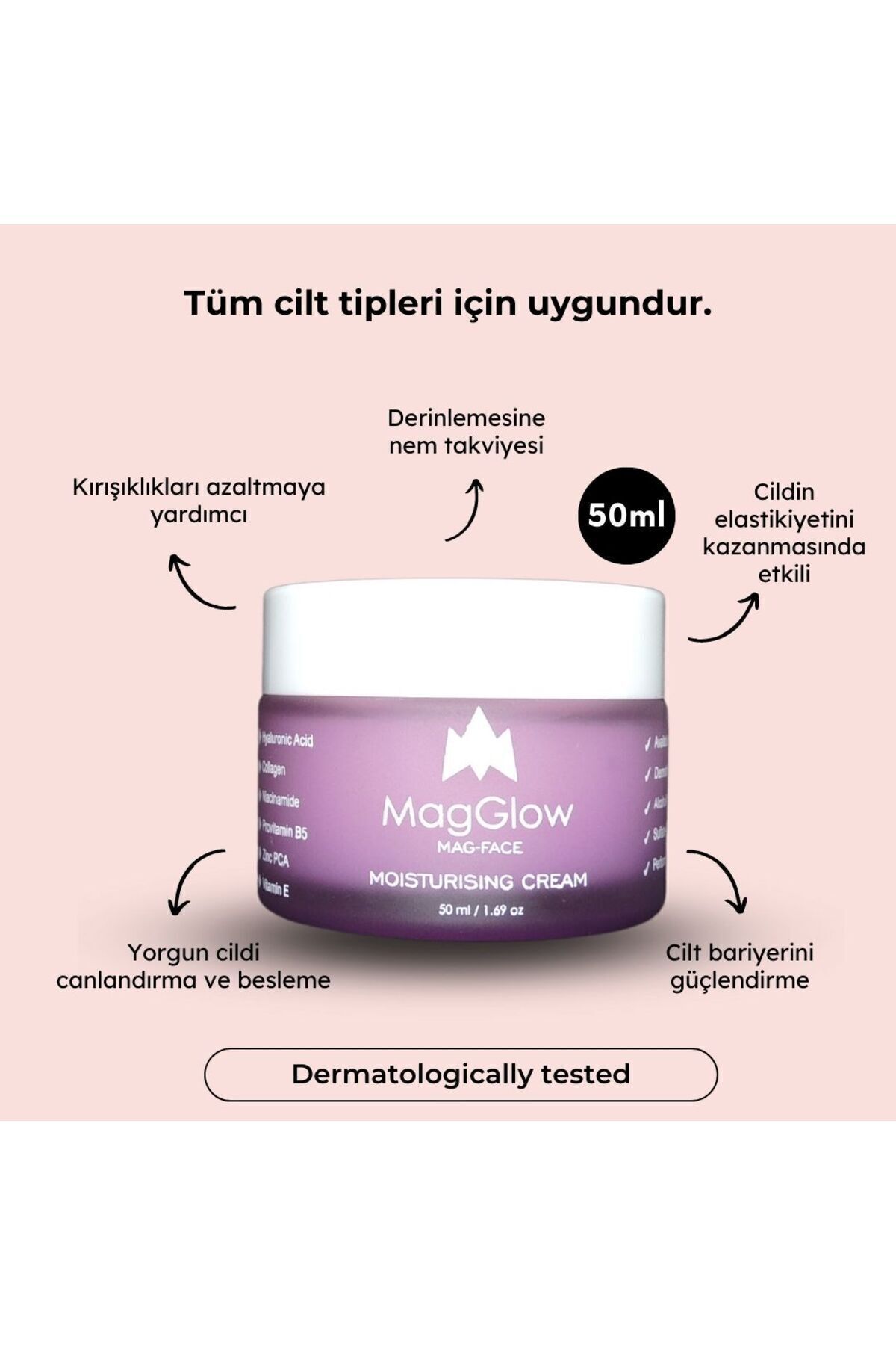 MagGlow Mag-face Su Bazlı Nemlendirici Yüz Kremi - Normal, Yağlı, Karma ...