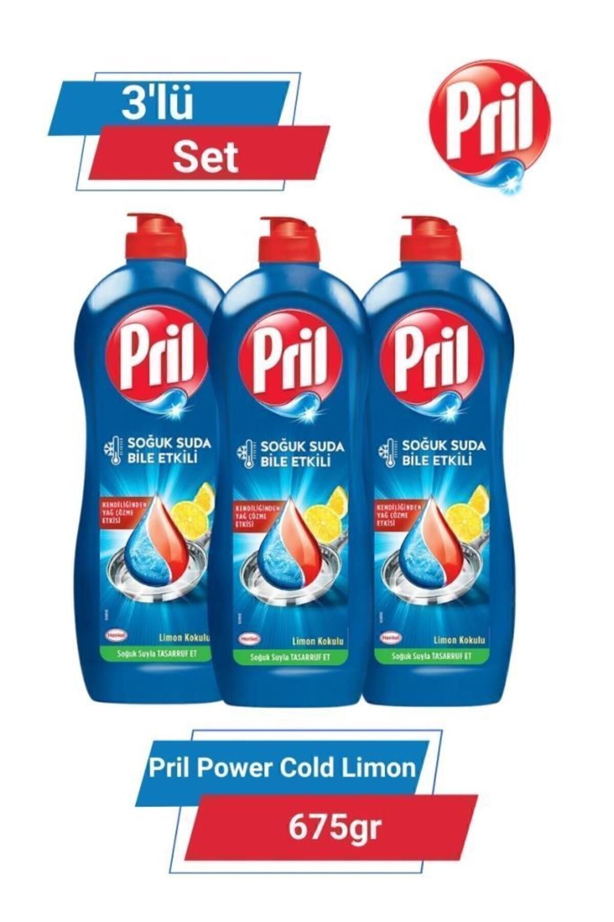 Pril Power Cold Limon 675g 3'lü Set - Güçlü Soğuk Etki Temizliği Fiyatı ...