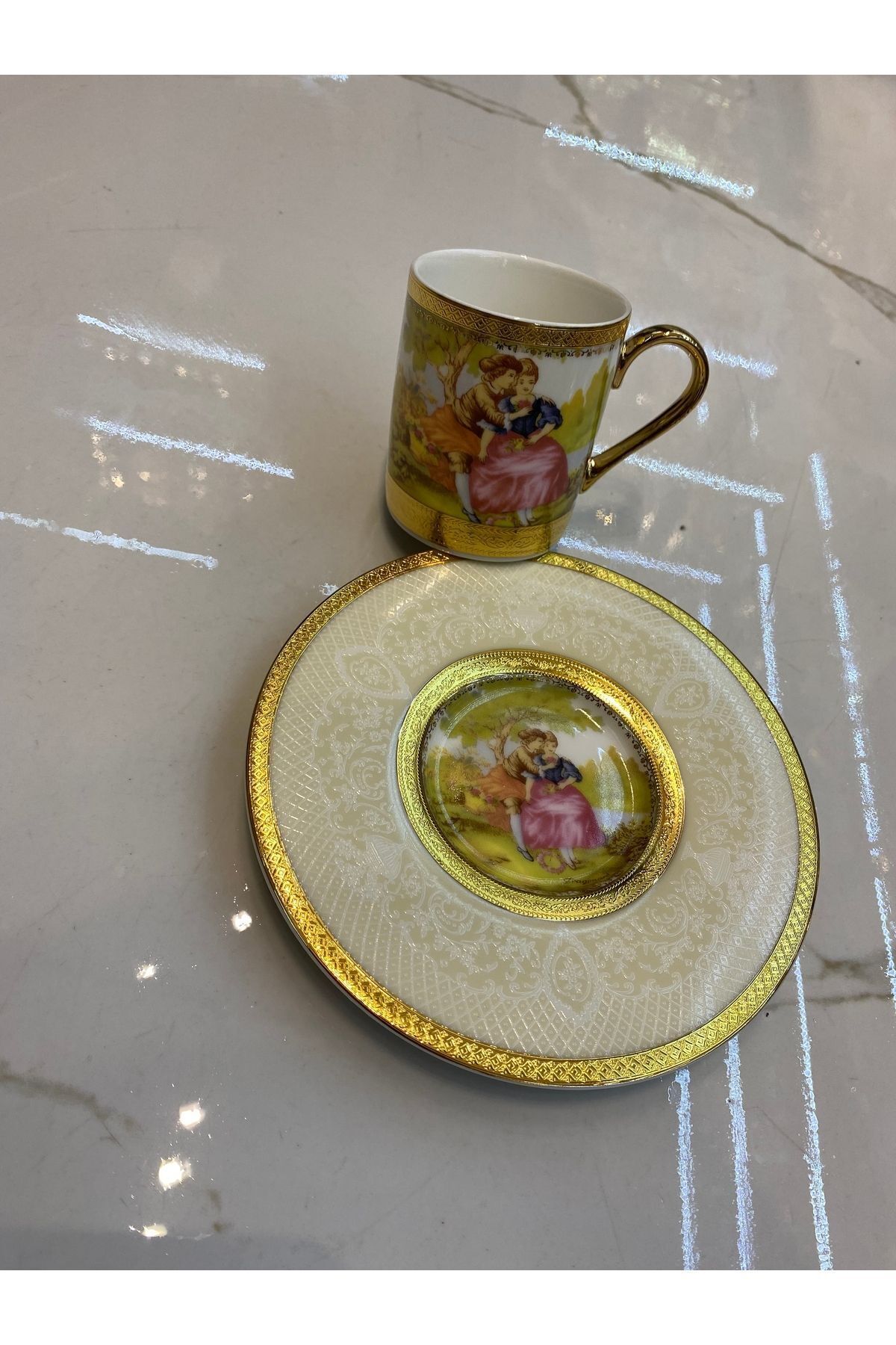 ester 6 Kişilik Porselen Kahve Fincan Takımı Markiz - Fiyatı, Yorumları