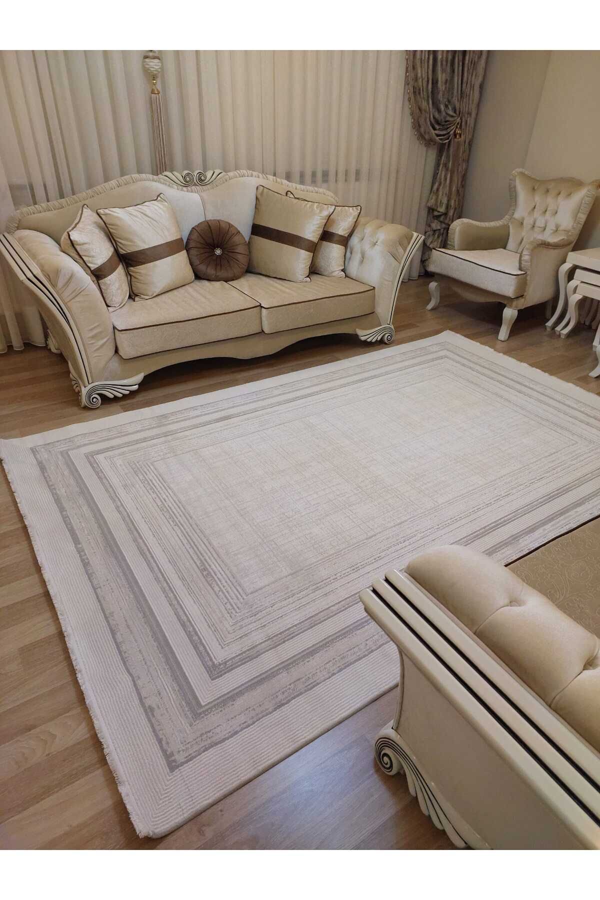 NOVA HALI Bambu Tarz 4 M2 Ve 6 M2 Metrekare Salon Halısı Antialerjik ...