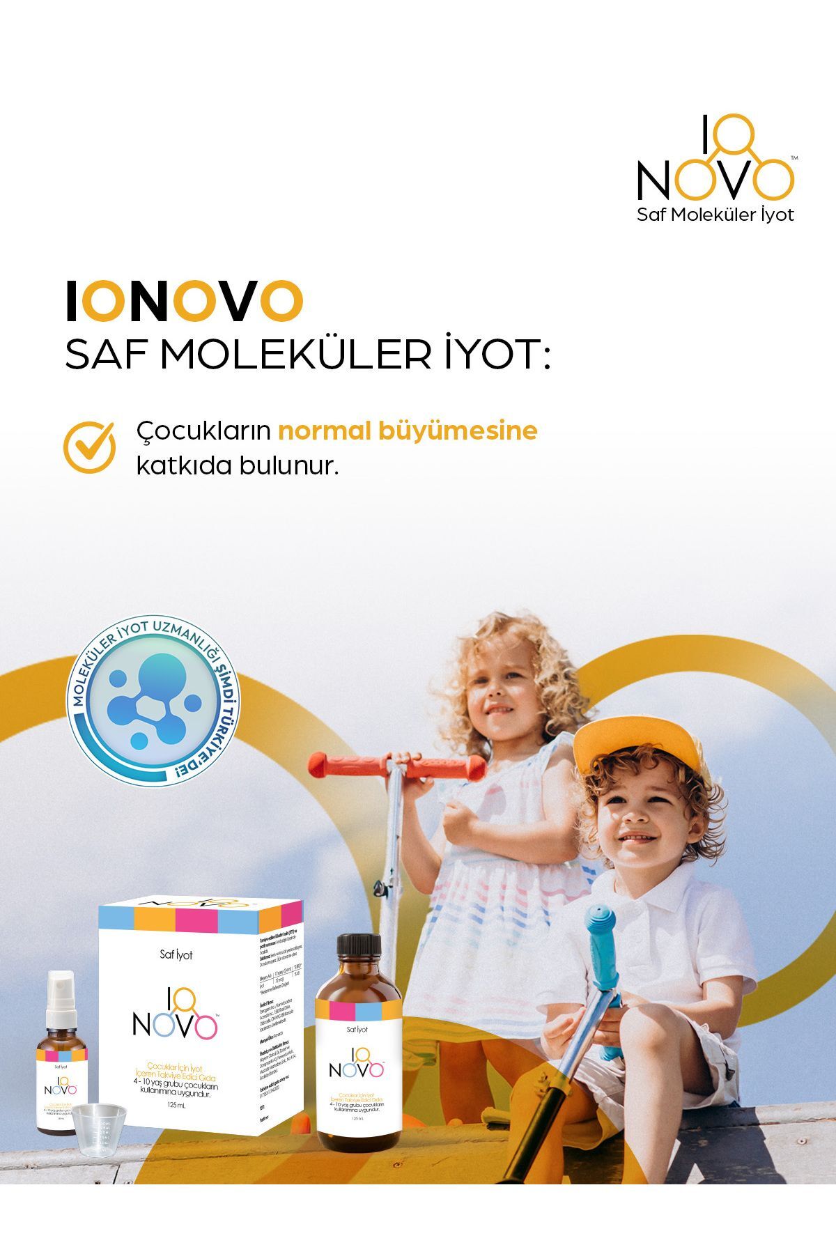IONOVO Çocuklar Için Iyot Içeren Takviye Edici Gıda,125 ml Sprey Saf ...