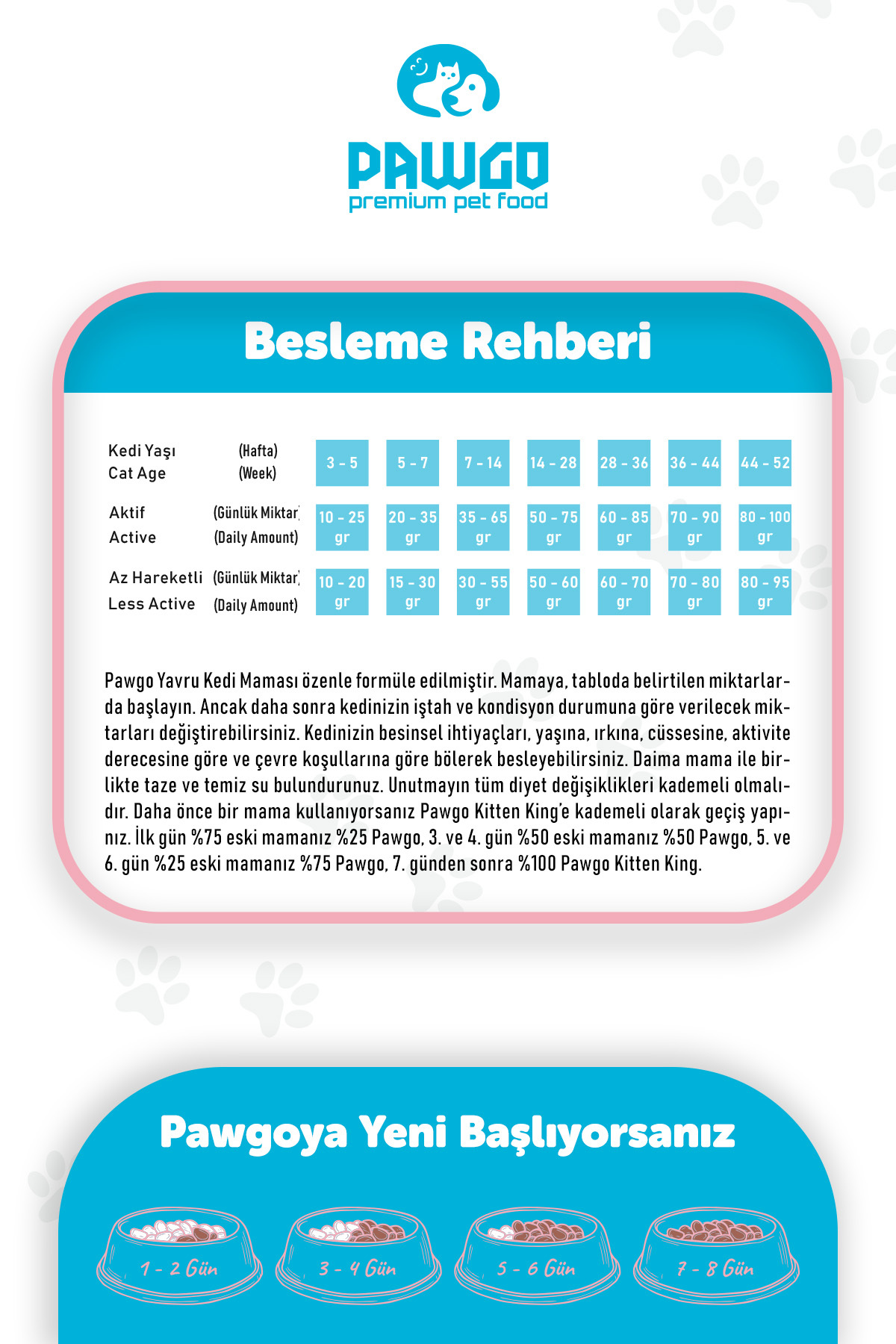 PAWGO Kitten King 10 Kg | Hypoallergenic | Tavuk Etli | Yavru Kedi ...