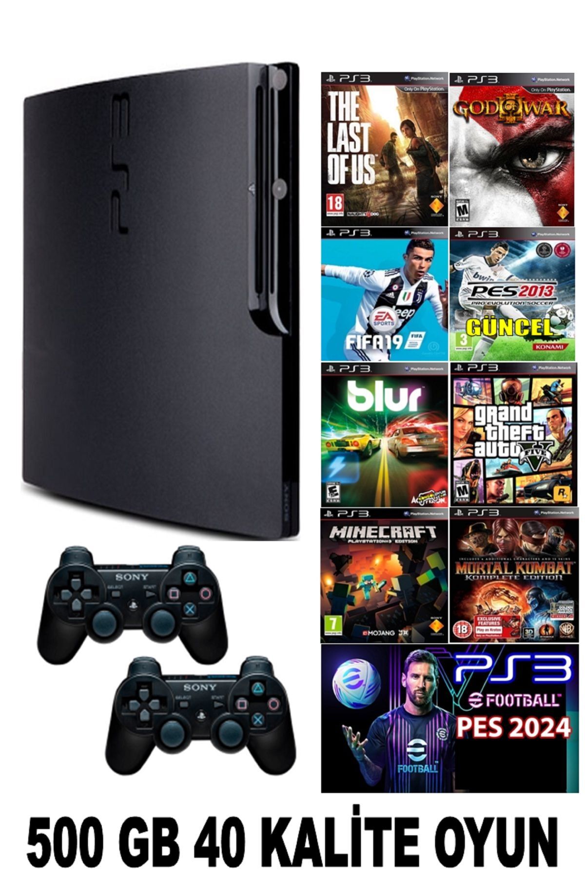 Ubisoft Ps3 500 Gb Slim Kasa Makina 2 Kol 40 Kaliteli Oyunlar ...