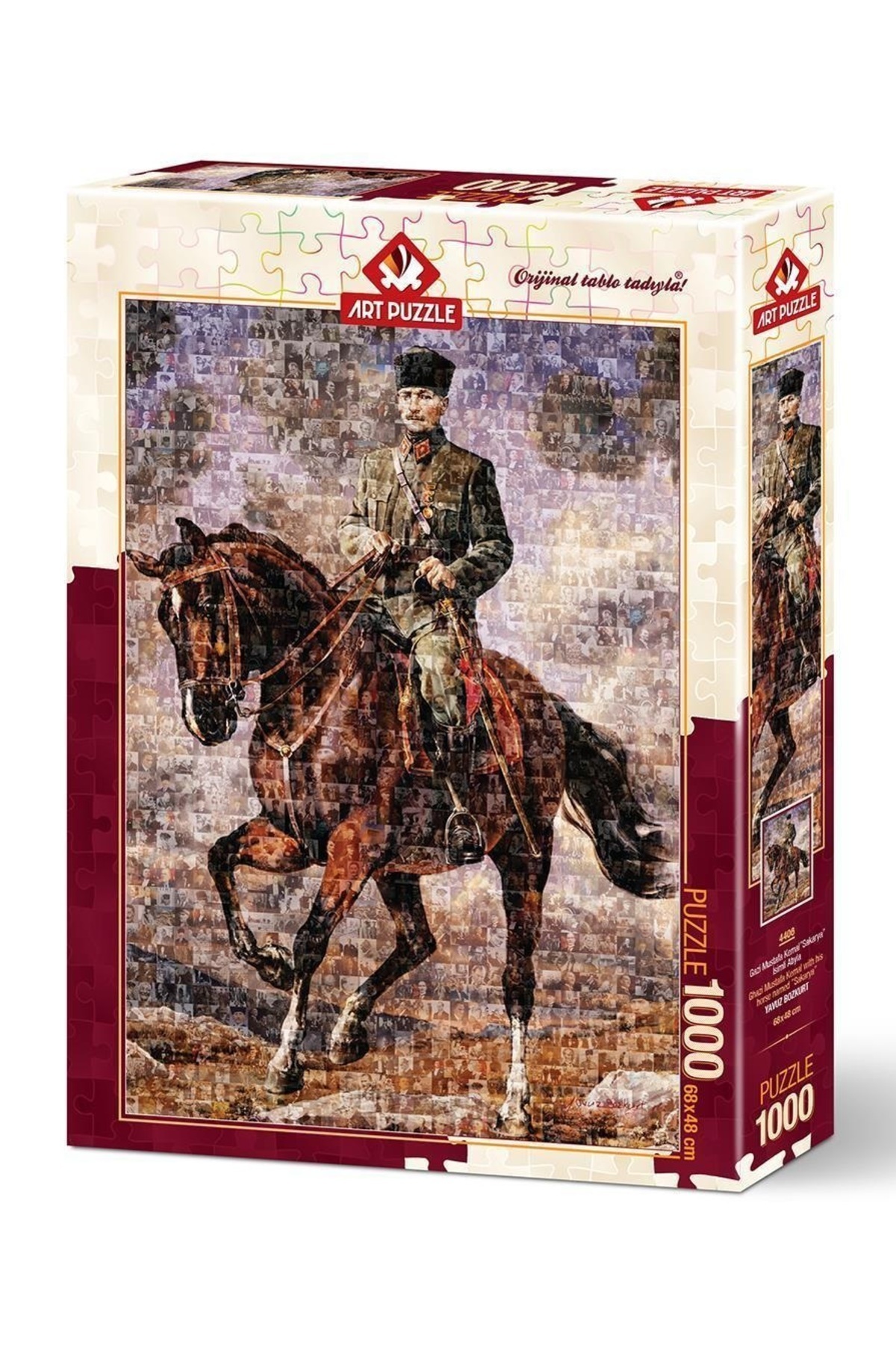 şazenur Atatürk Sakarya İsimli Atıyla Kolaj 1000 Parça Art Puzzle 68x48 ...