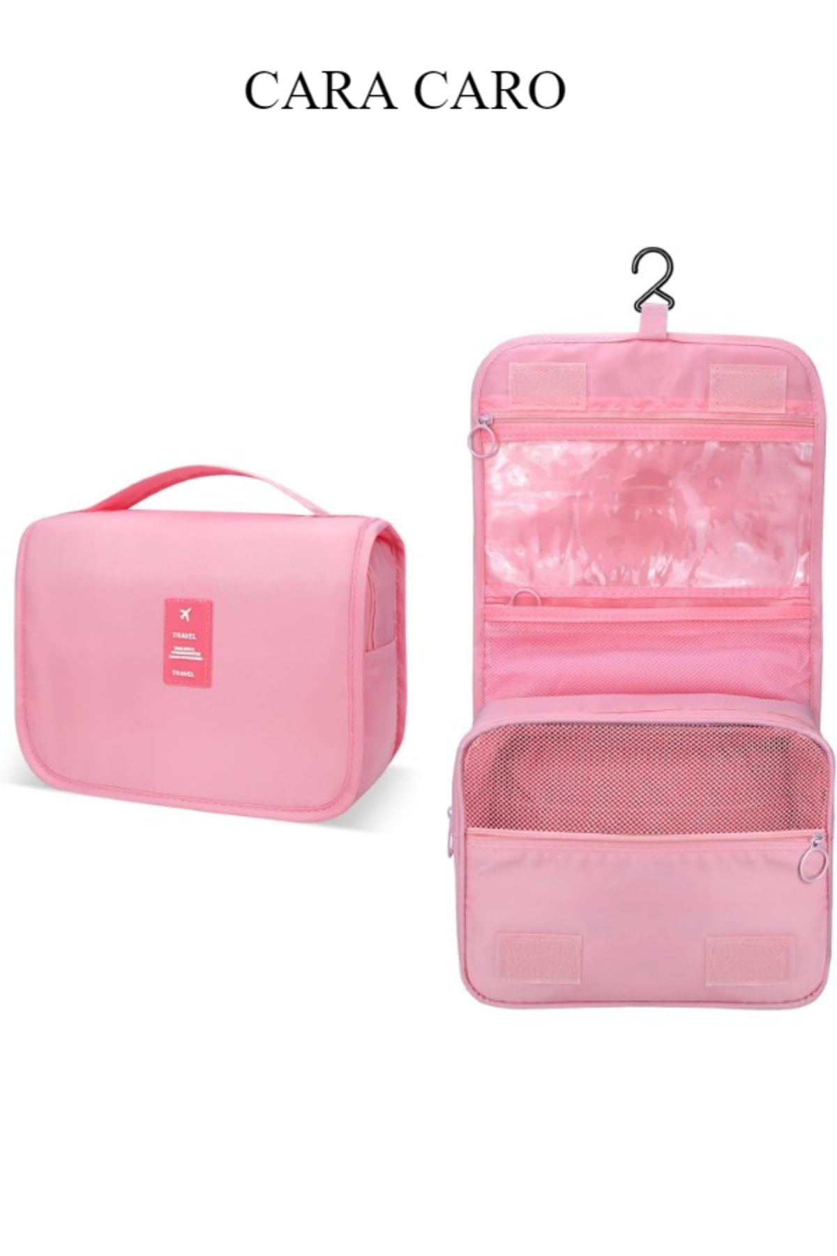 CARA CARO Large Capacity Men's and Women's Cosmetic Bag - Hook Travel ...