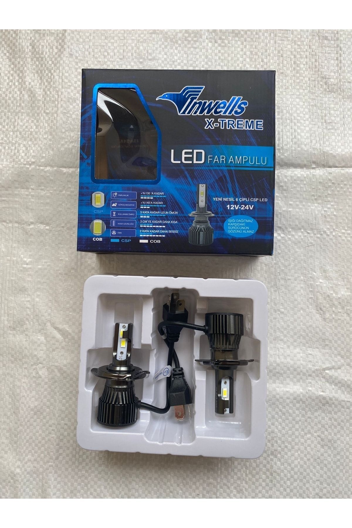 Inwells H4 Xenon Led Far Ampulü X-treme Serisi Yeni Nesil 6 Çipli Csp ...