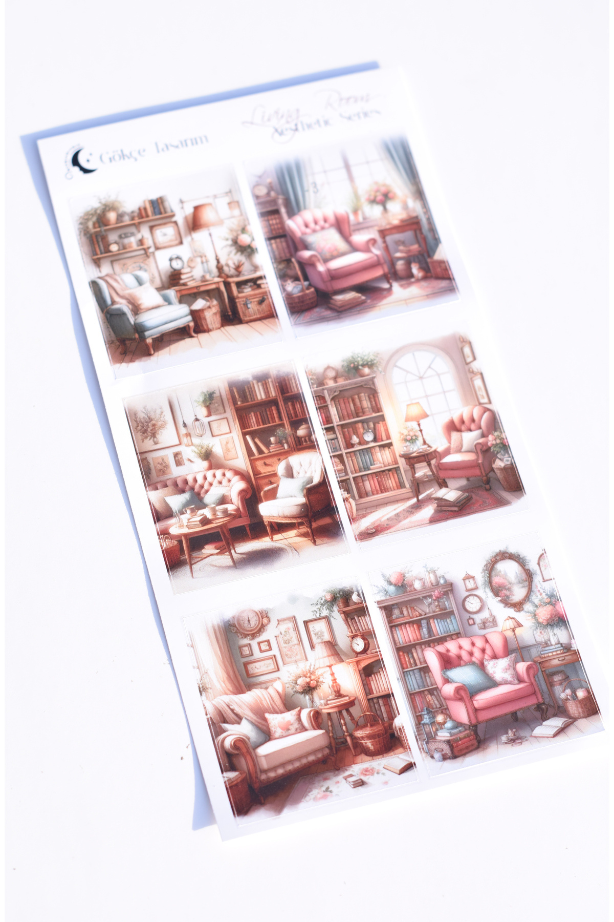 Scrapbook Aesthetic Series Living Room Sticker Sayfası / Planner ...