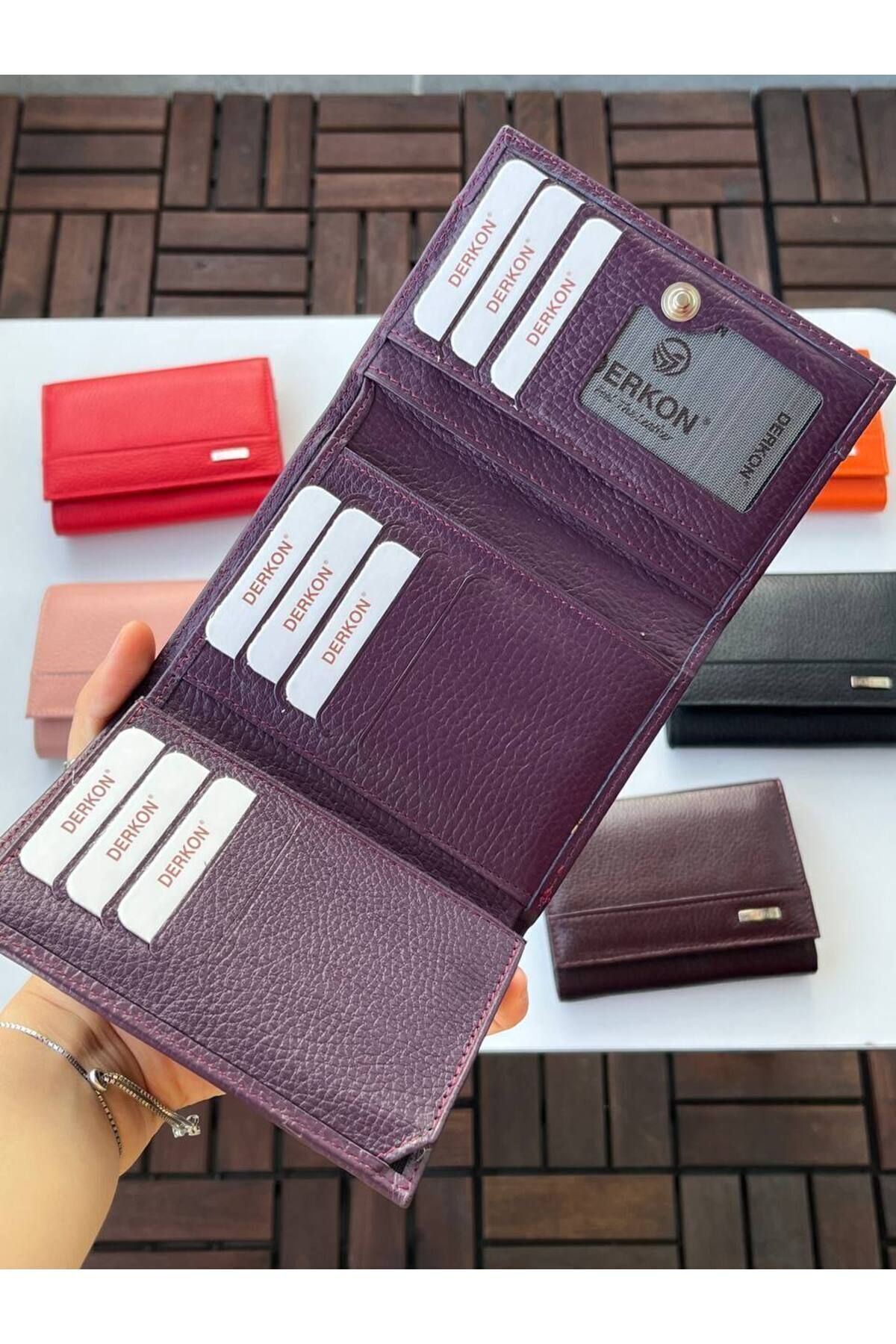 Derkon LOVELY MODEL HAKİKİ DERİ ORTA BOY KADIN CÜZDANI MOR Fiyatı ...