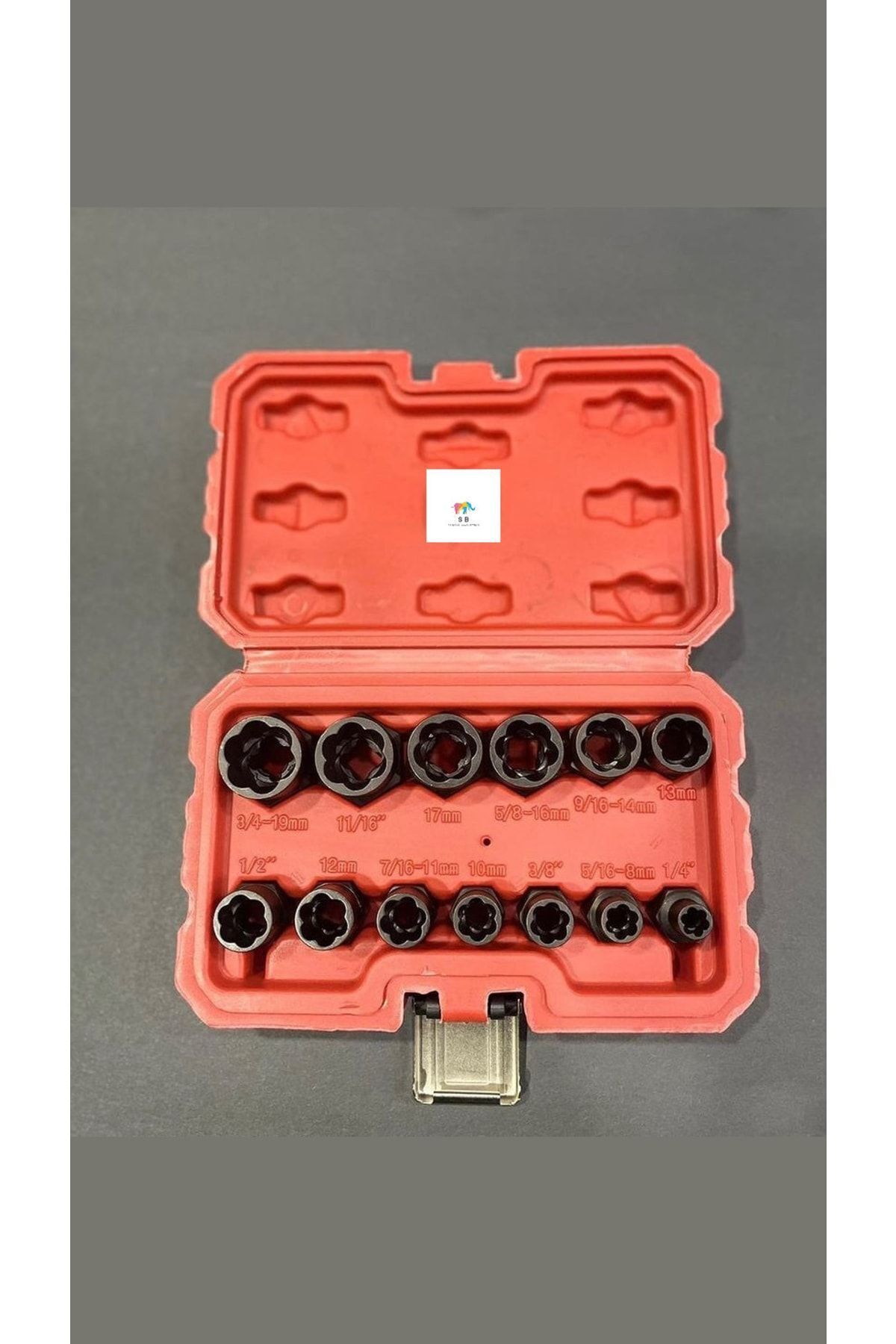 SB Global 13 Piece Licked Damaged Nut Bolt Removal Socket Set Germany ...