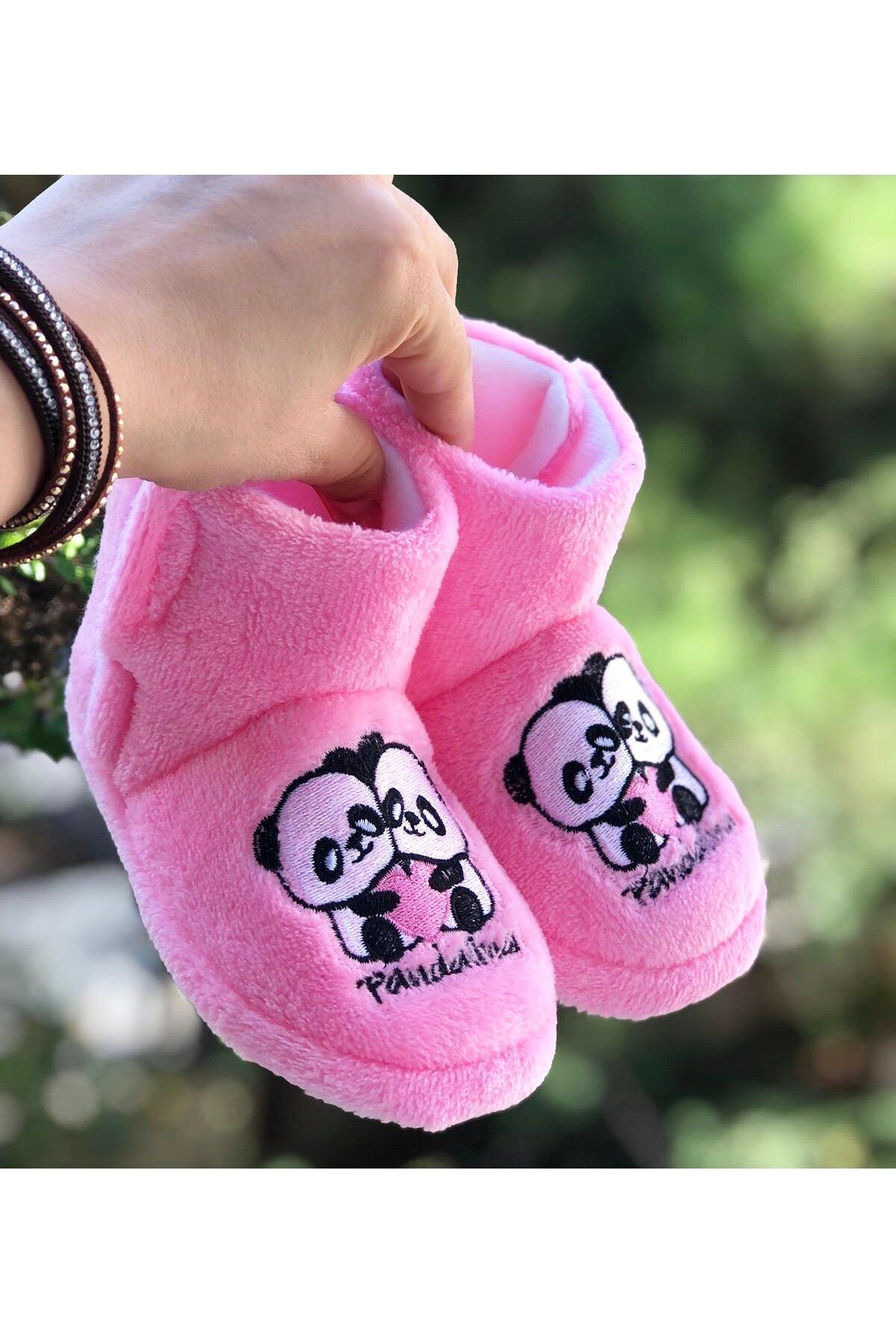 Pandalina çocuk panduf sevimli Pandalar figürlü Cırt Cırtlı Kaydırmaz ...