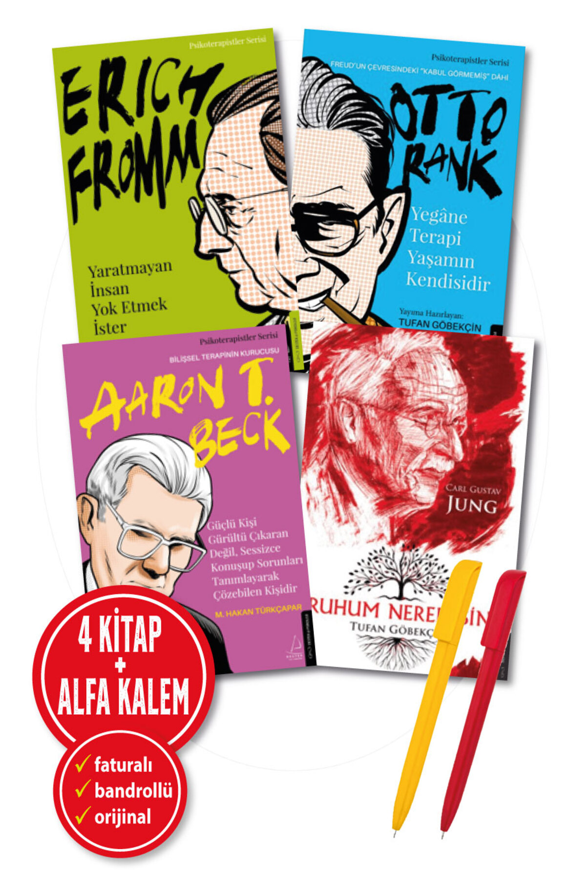 Destek Yayınları Psikoterapistler Serisi 4 Kitap Otto Rank+Carl Gustav ...