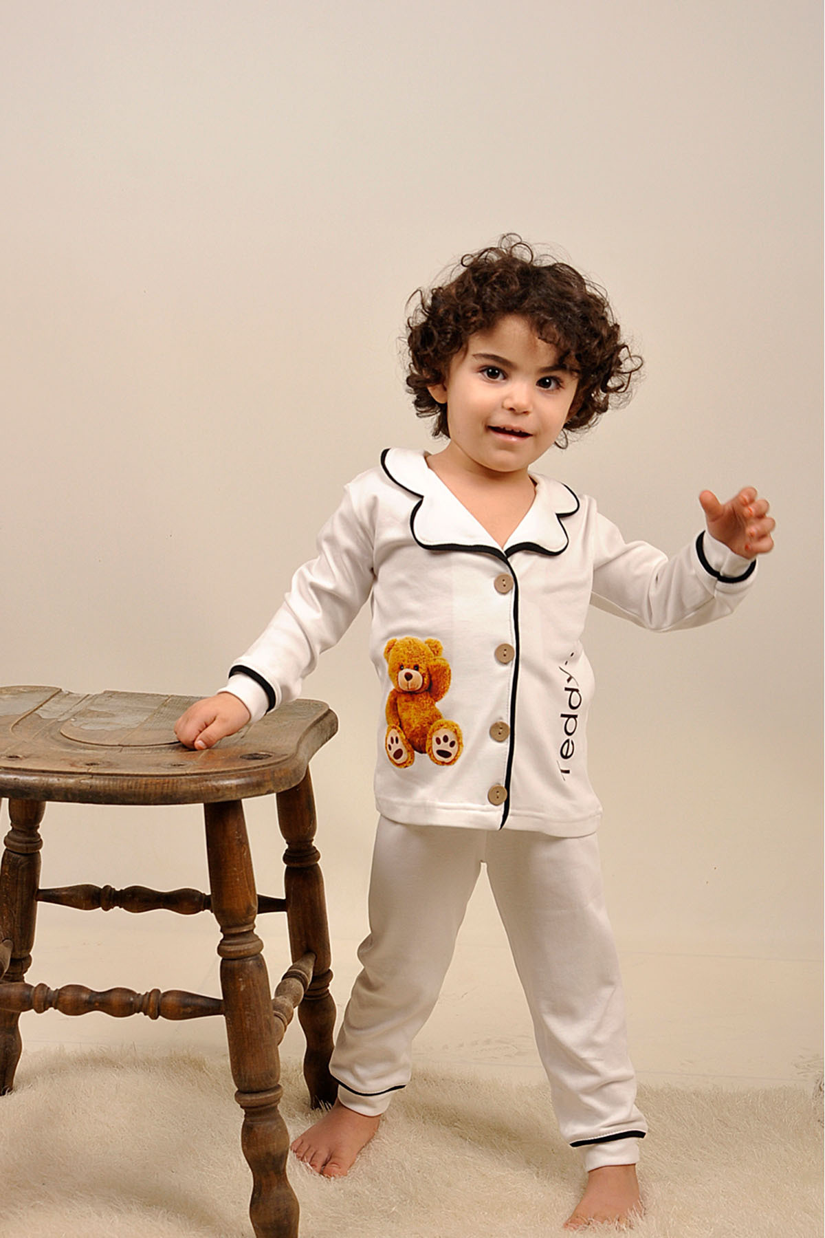 Peki Bebek 5 Ekle 4 Öde Çocuk Kız Erkek Pamuk Teddy Ayıcık Pijama ...