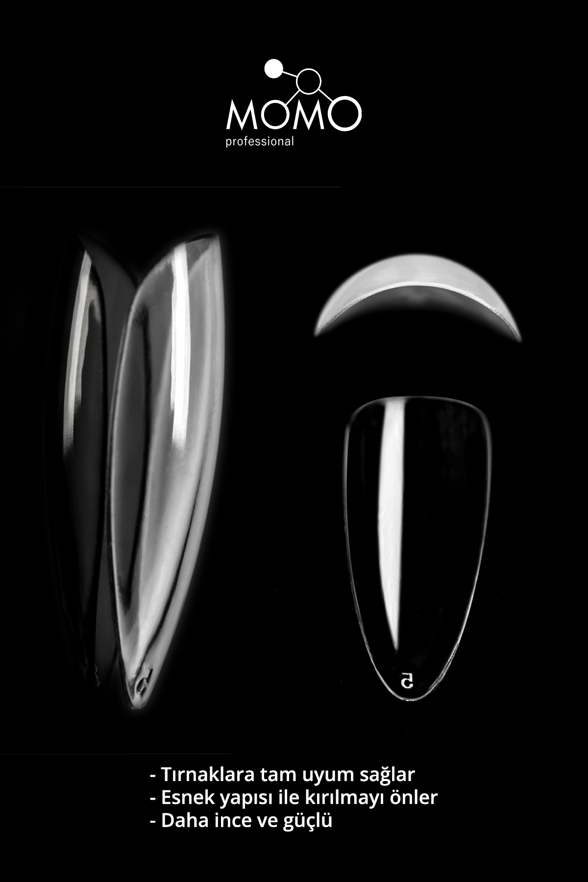 MOMO professional Soft Gel Tips, Badem No:06, Tek Boy 50’li Yedek Paket ...