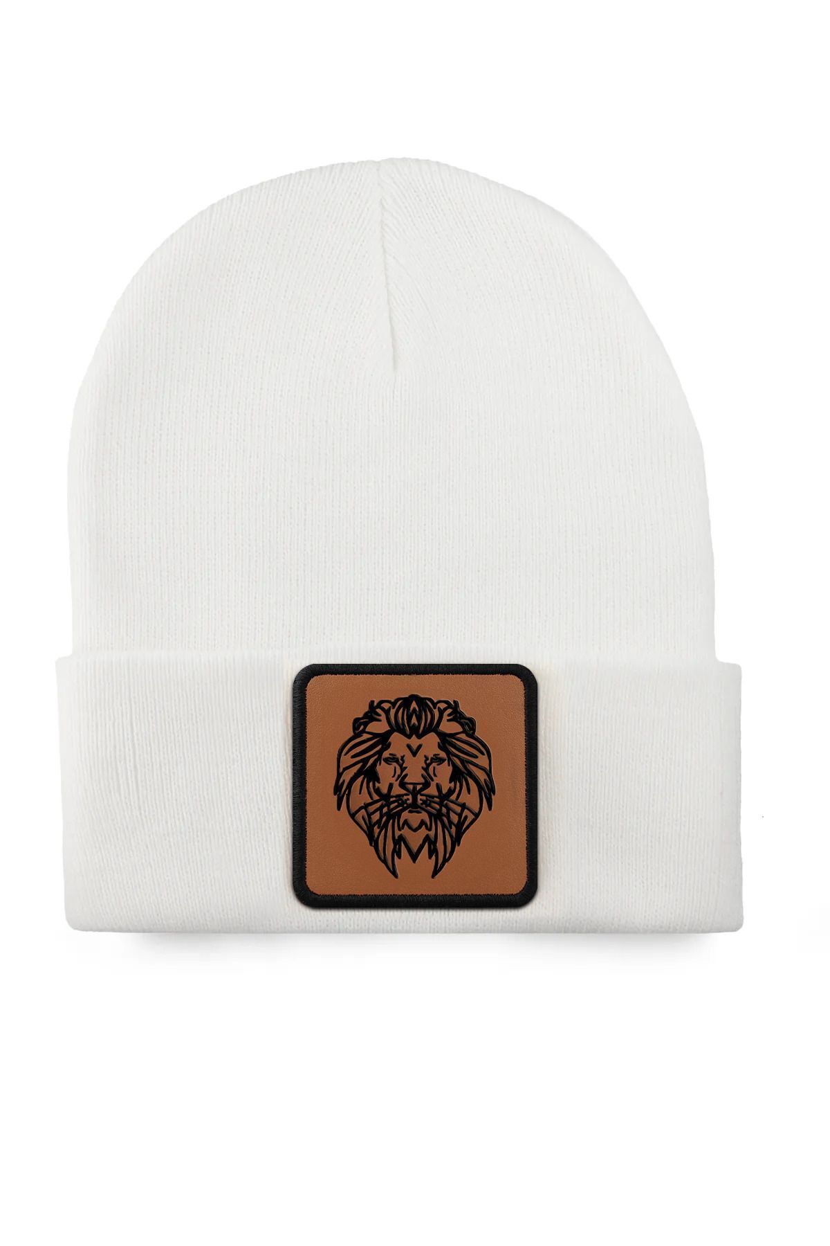 BlackBörk V1 Akrilik Aslan - 13cs Kod Logolu Unisex Beyaz Bere (BEANİE ...