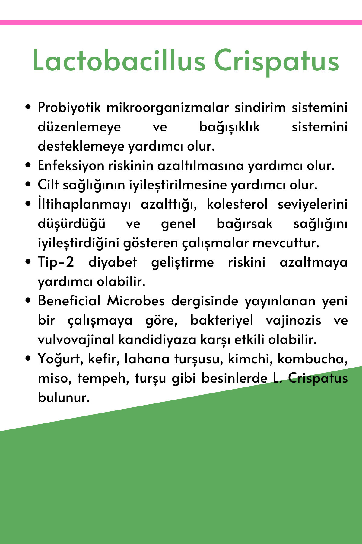 Microbiome Lactobacillus Crispatus 30 Kapsül Probiyotik Probiotic ...