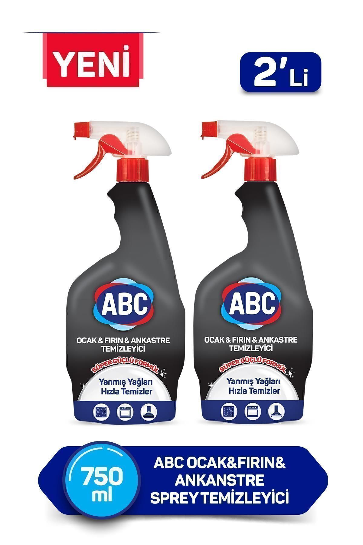 ABC Sprey Temizleyici Ocak Fırın Ankanstre 750ml x2 Fiyatı, Yorumları - Trendyol
