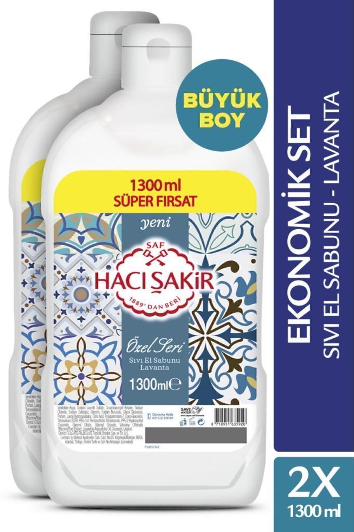 Hacı Şakir Lavanta Özel Seri Süper Fırsat Sıvı Sabun Paketi 1300 ml x2 ...