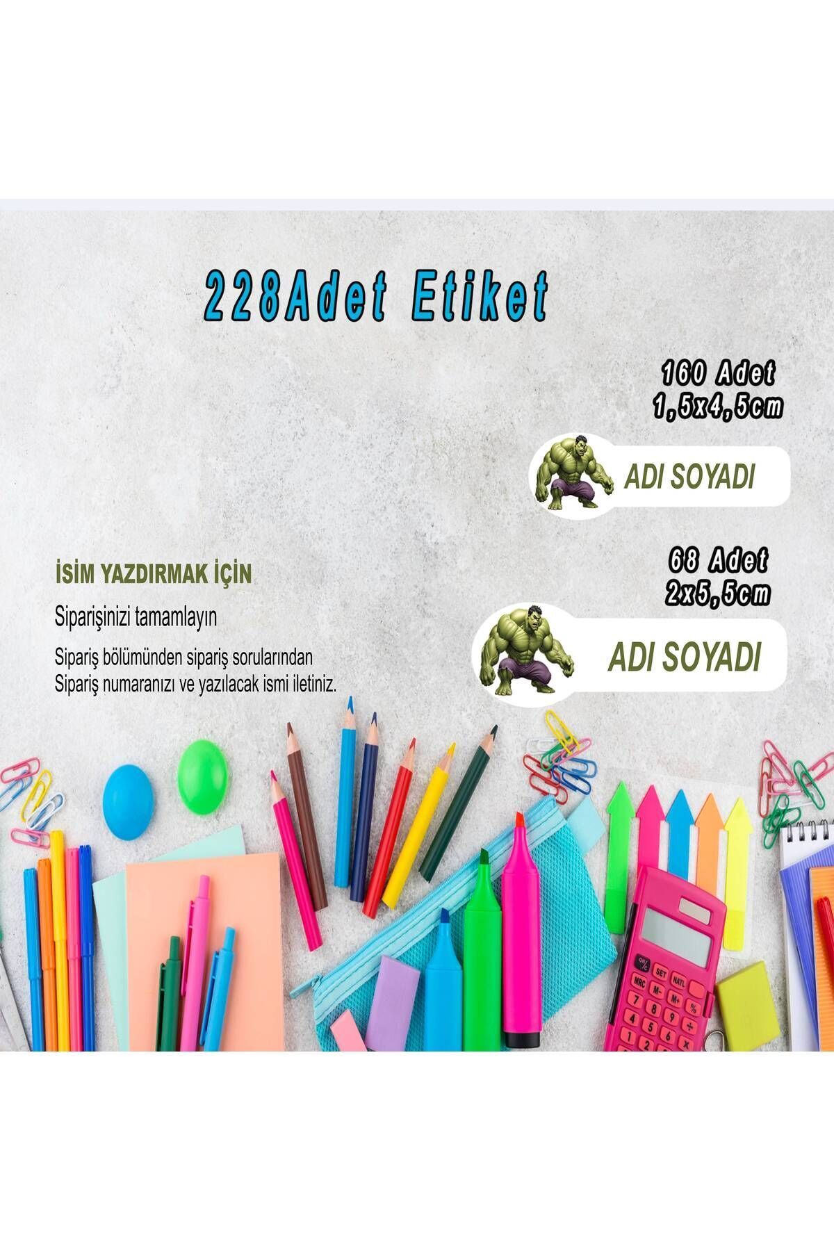 MAARS 228 Pieces Hulk Themed Special Name Writable School Pen Notebook ...