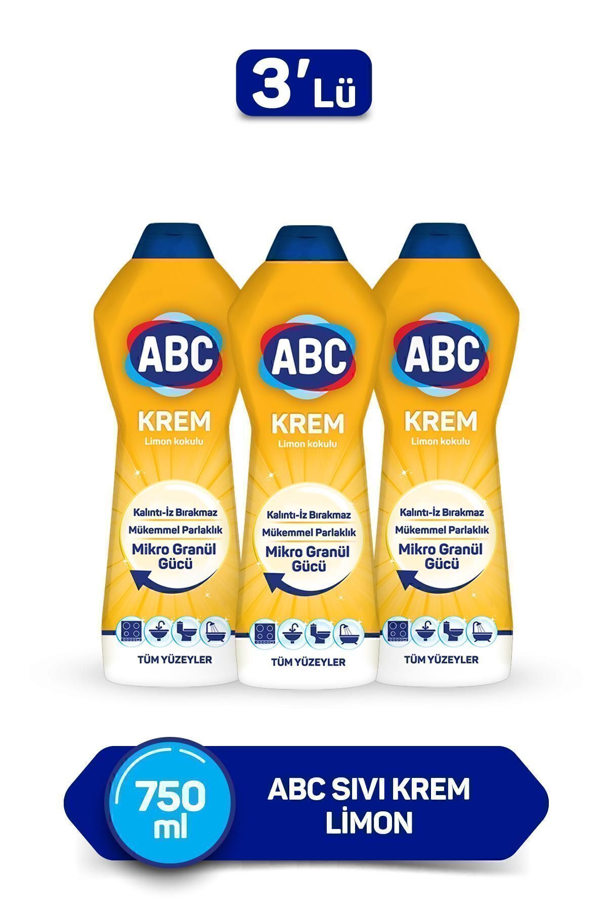 ABC Sıvı Krem Limon Kokulu 750ml x3 Fiyatı, Yorumları - Trendyol