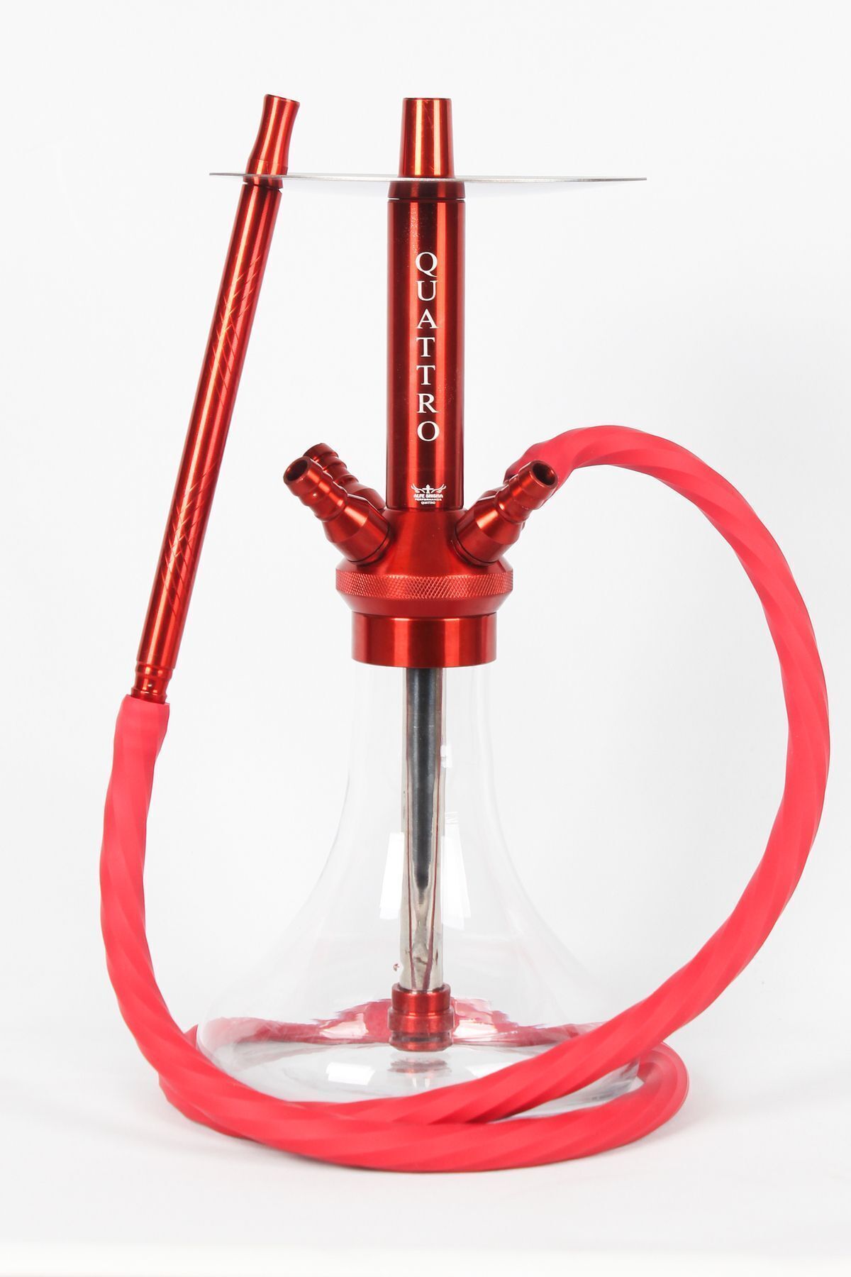 ALFE SHİSHA QUATTRO 4 çıkışlı çantalı performans nargile takımı kırmız ...