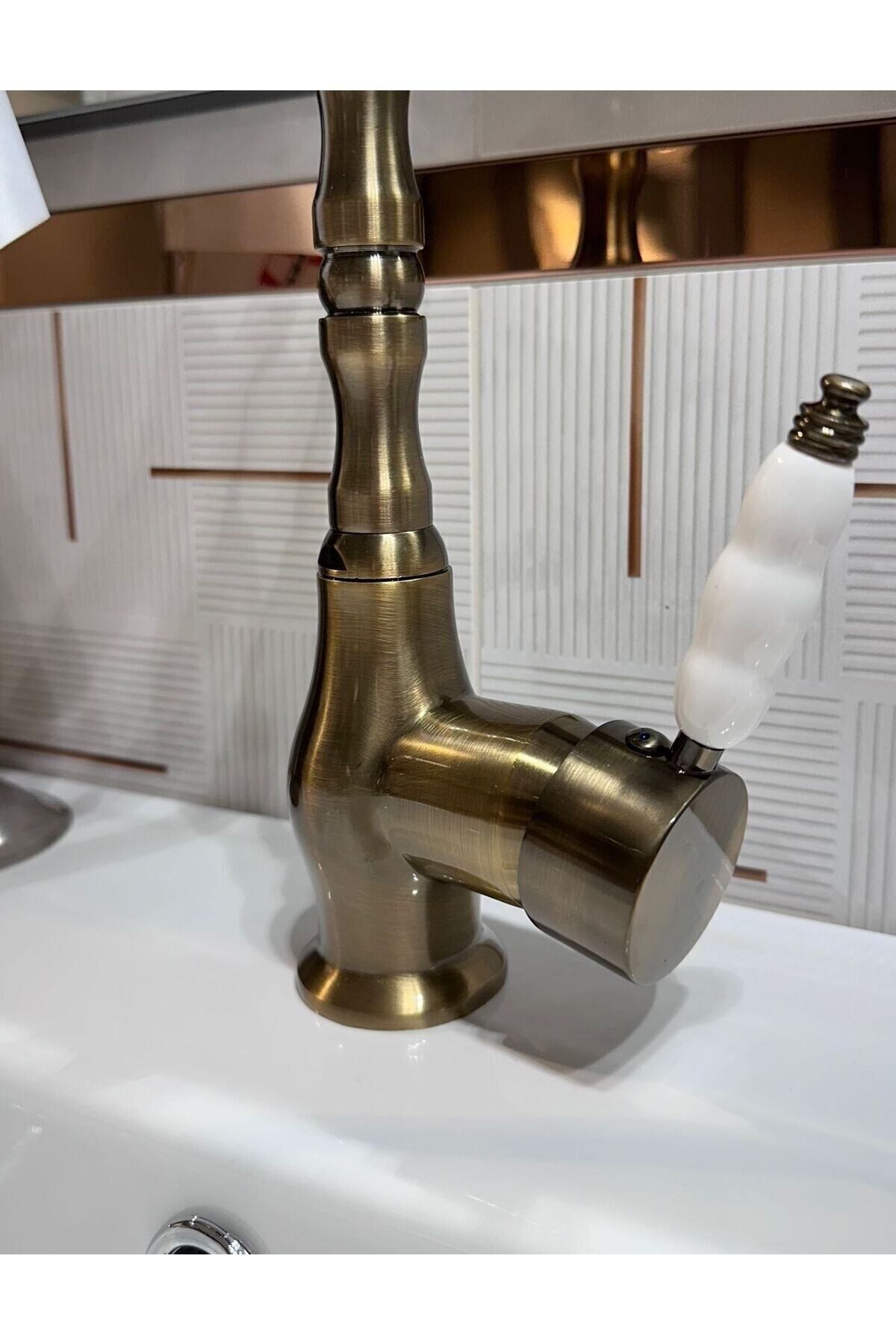 Ervu Yapı Antik Rustik Musluk Mutfak Eviye (SICAK SOĞUK GİRİŞLİ, PİRİNÇ ...