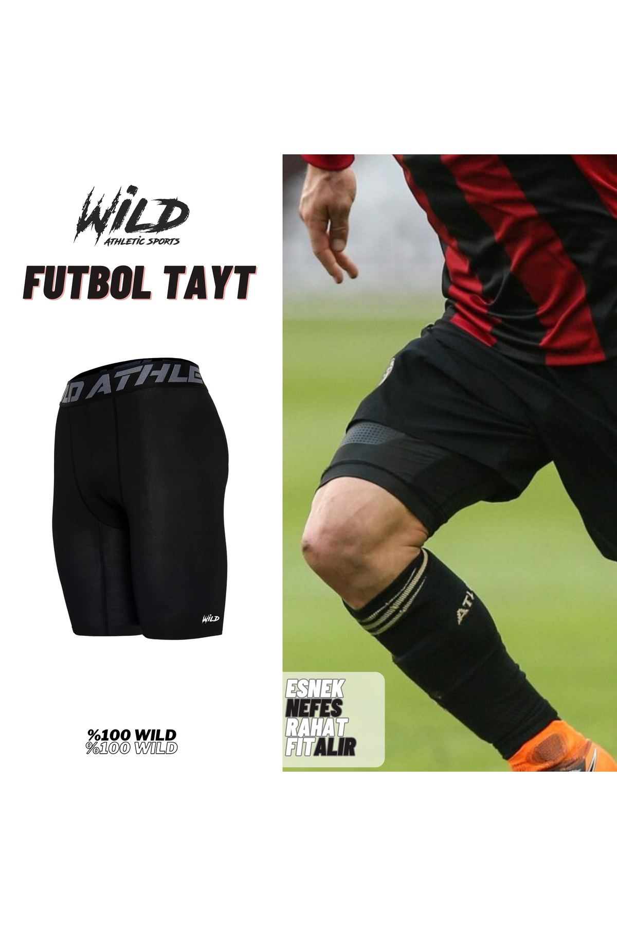 Wild Athletic Sports Futbol Kısa Dizüstü Spor Tayt - Fiyatı, Yorumları