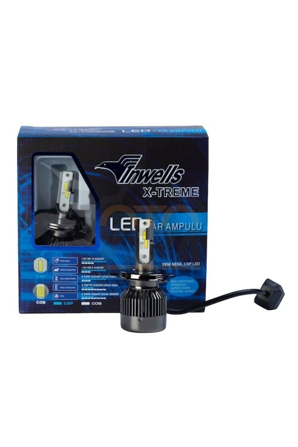 Inwells X-treme H4 12v Uyumlu Yeni Nesil Metal Turbo Led Xenon Ampul ...