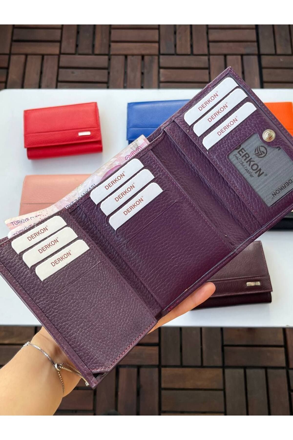 Derkon LOVELY MODEL HAKİKİ DERİ ORTA BOY KADIN CÜZDANI MOR Fiyatı ...