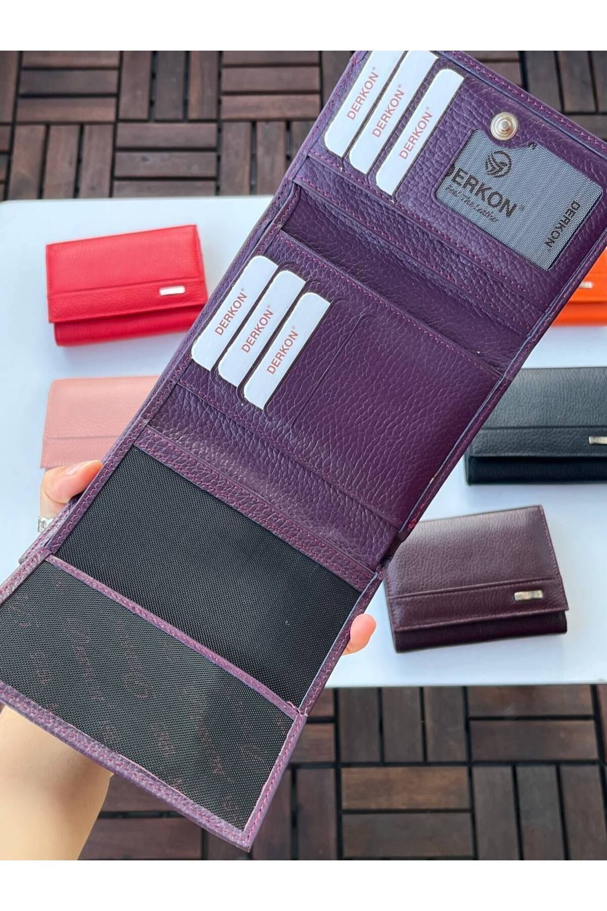 Derkon LOVELY MODEL HAKİKİ DERİ ORTA BOY KADIN CÜZDANI MOR Fiyatı ...