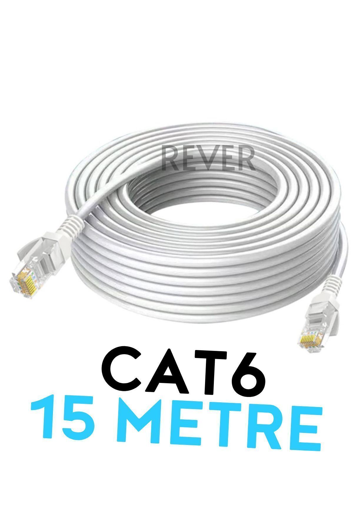 Rever CAT6 15 Metre Ethernet Kablosu İnternet Kablosu Masaüstü PC Oyuncu Bilgisayar İnternet ...