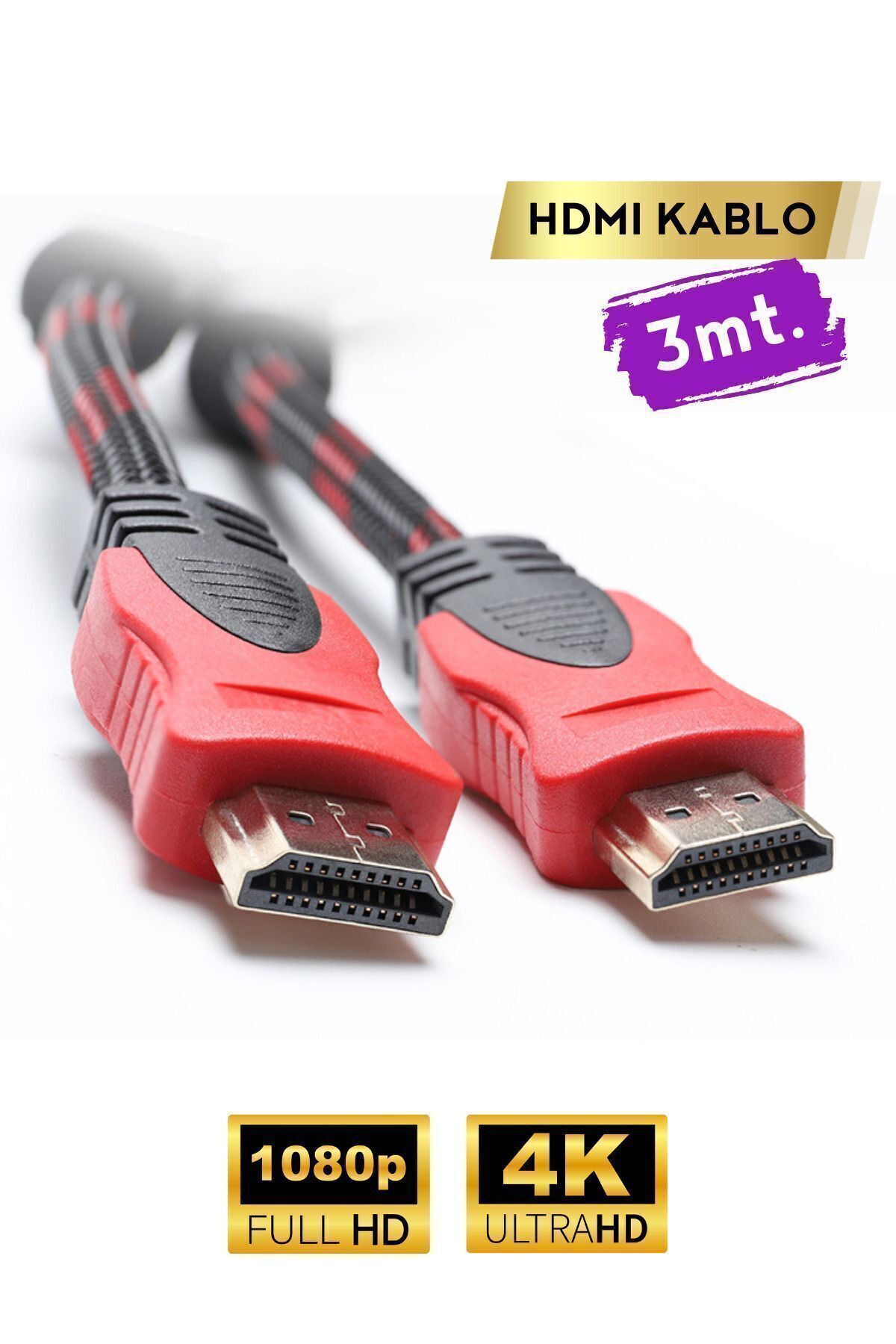 Vetech 3 Metre HDMi Kablo Full HD TV Monitör Uydu Alıcısı PC Uyumlu HDMI KablosuFiyatı ...