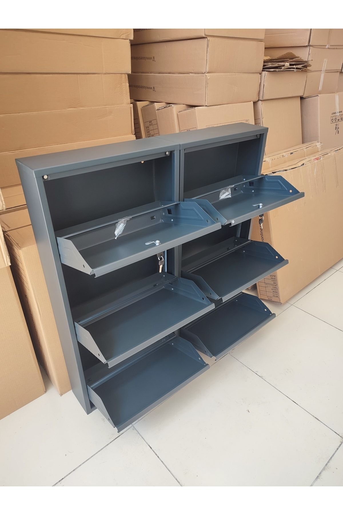 kaser metal 3 3 Kapaklı Antresit Gri Kilitli Metal Ayakkabılık Fiyatı, Yorumları - Trendyol