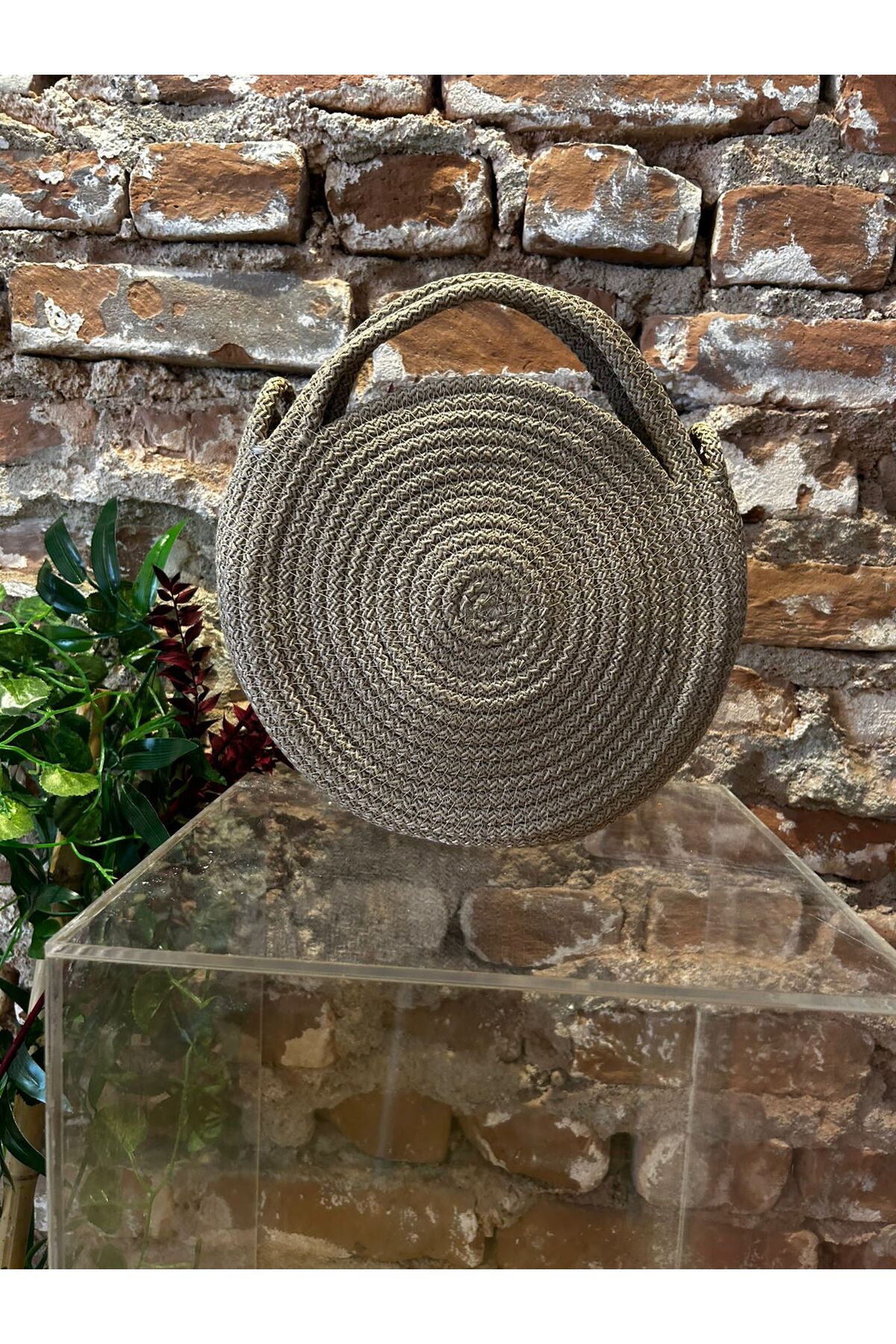 Patiska Tasarım Jüt Hasır Görünümlü Bej Makaron Model El Çantası Fiyatı ...