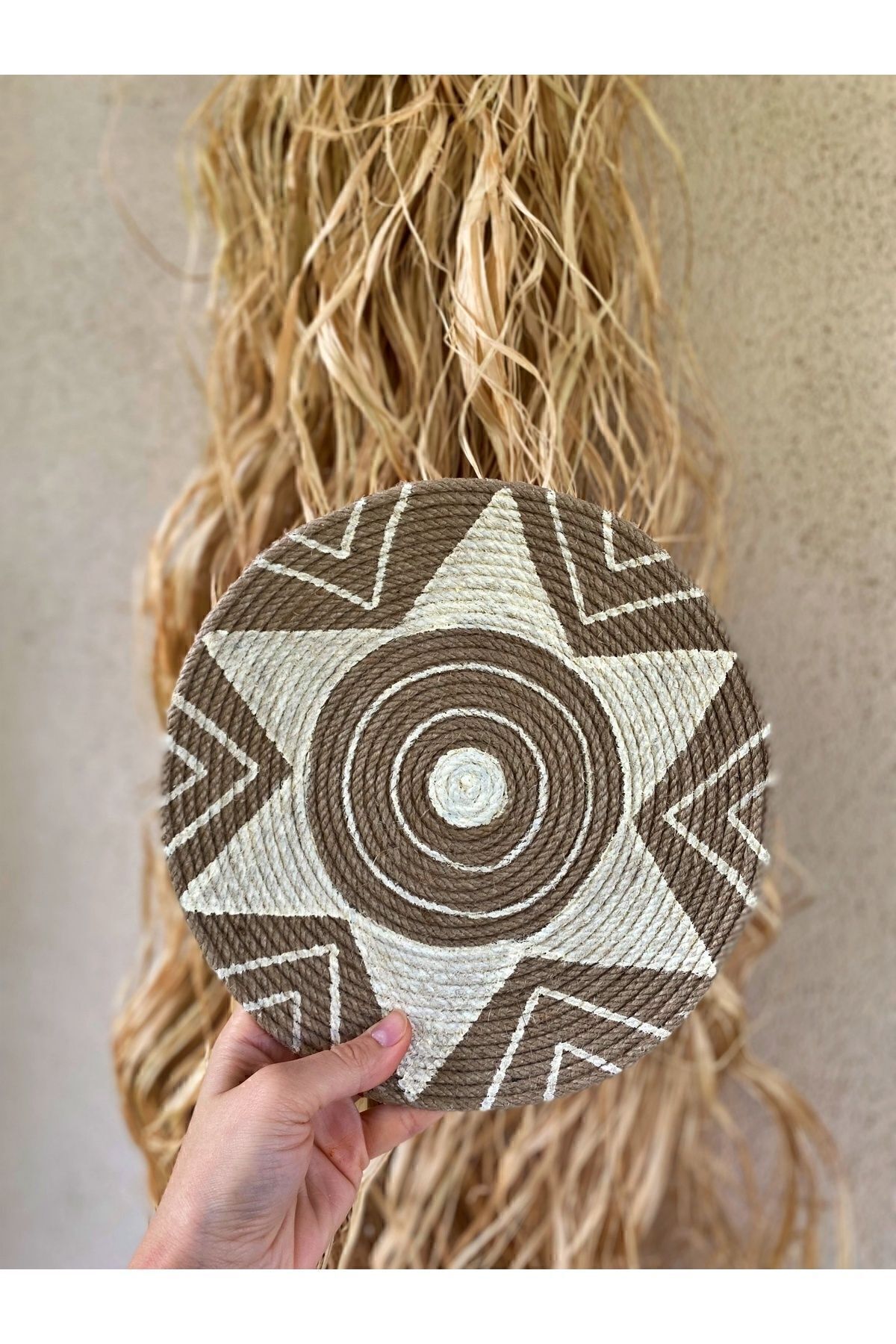 MOMİKO TASARIM Beyaz 5li El Yapımı Hasır Duvar Tabağı Seti - Fiyatı ...