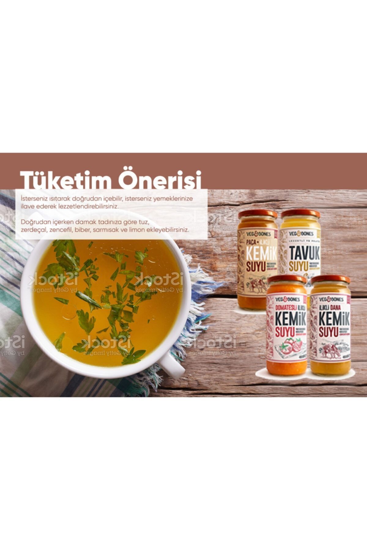 Veg&Bones Ilikli Kemik Suyu 480ml x 6 Adet Fiyatı, Yorumları - Trendyol