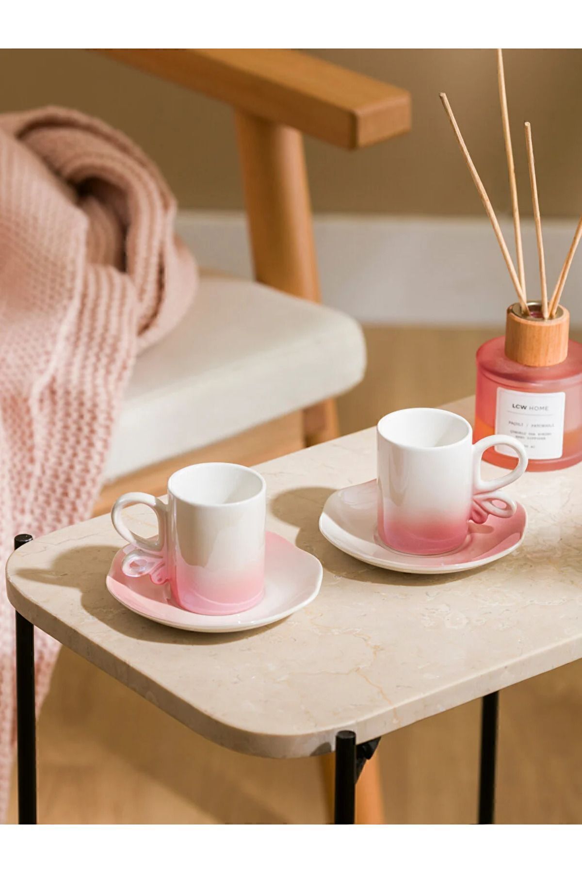 LC Waikiki LCW HOME Baskılı 2 Kişilik Porselen Kahve Fincan Takımı 90 ...