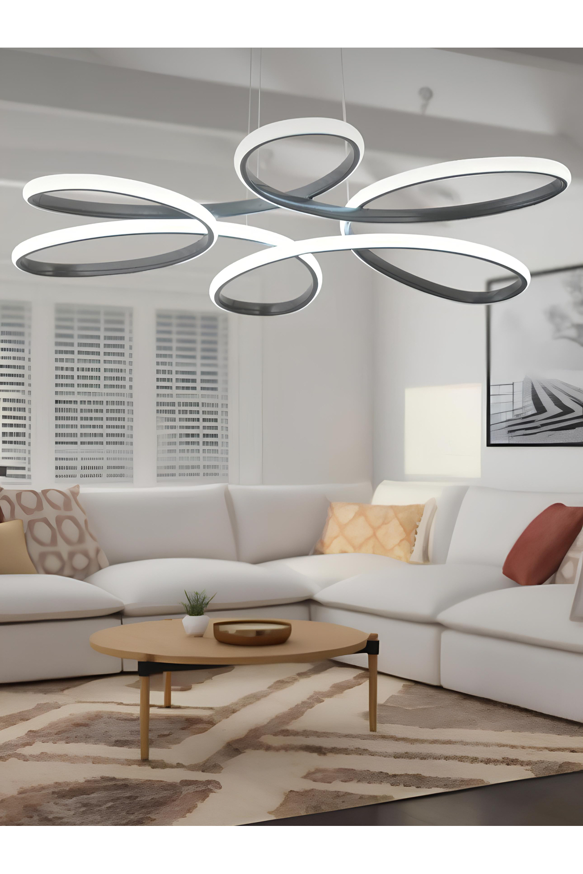 Buiva Modern Macan Sarkıt Led Avize Beyaz Işık Salon Mutfak Oturma ...